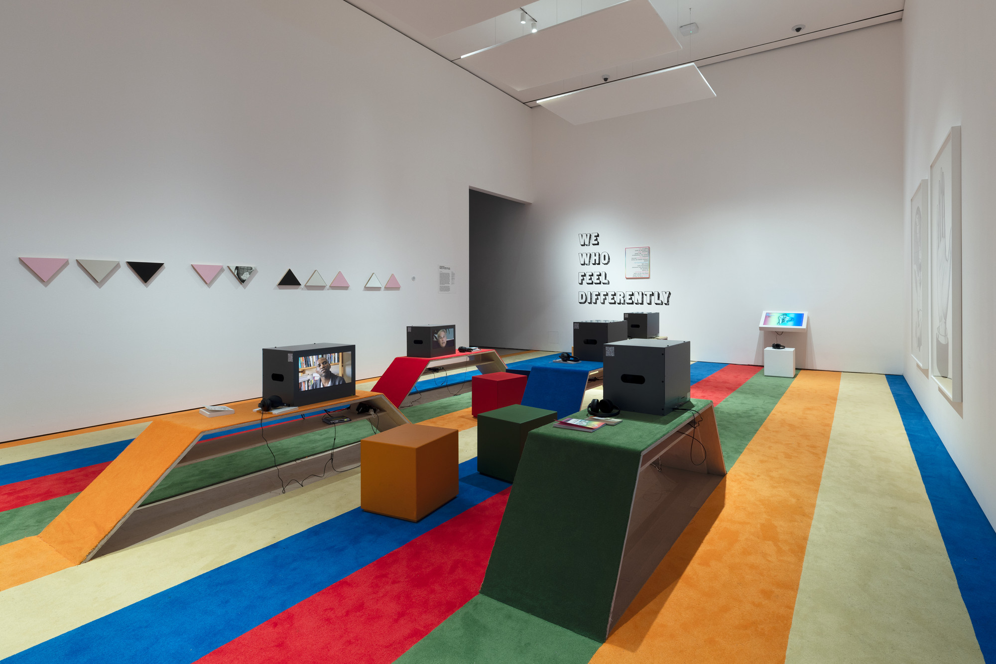 Installation view of the exhibition "Signals: How Video Transformed the ...