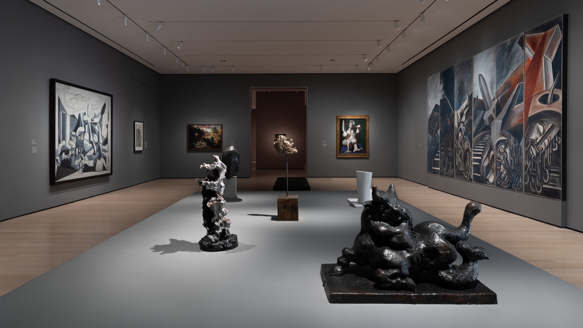 Installation view of the gallery "Responding to War" in the exhibition ...