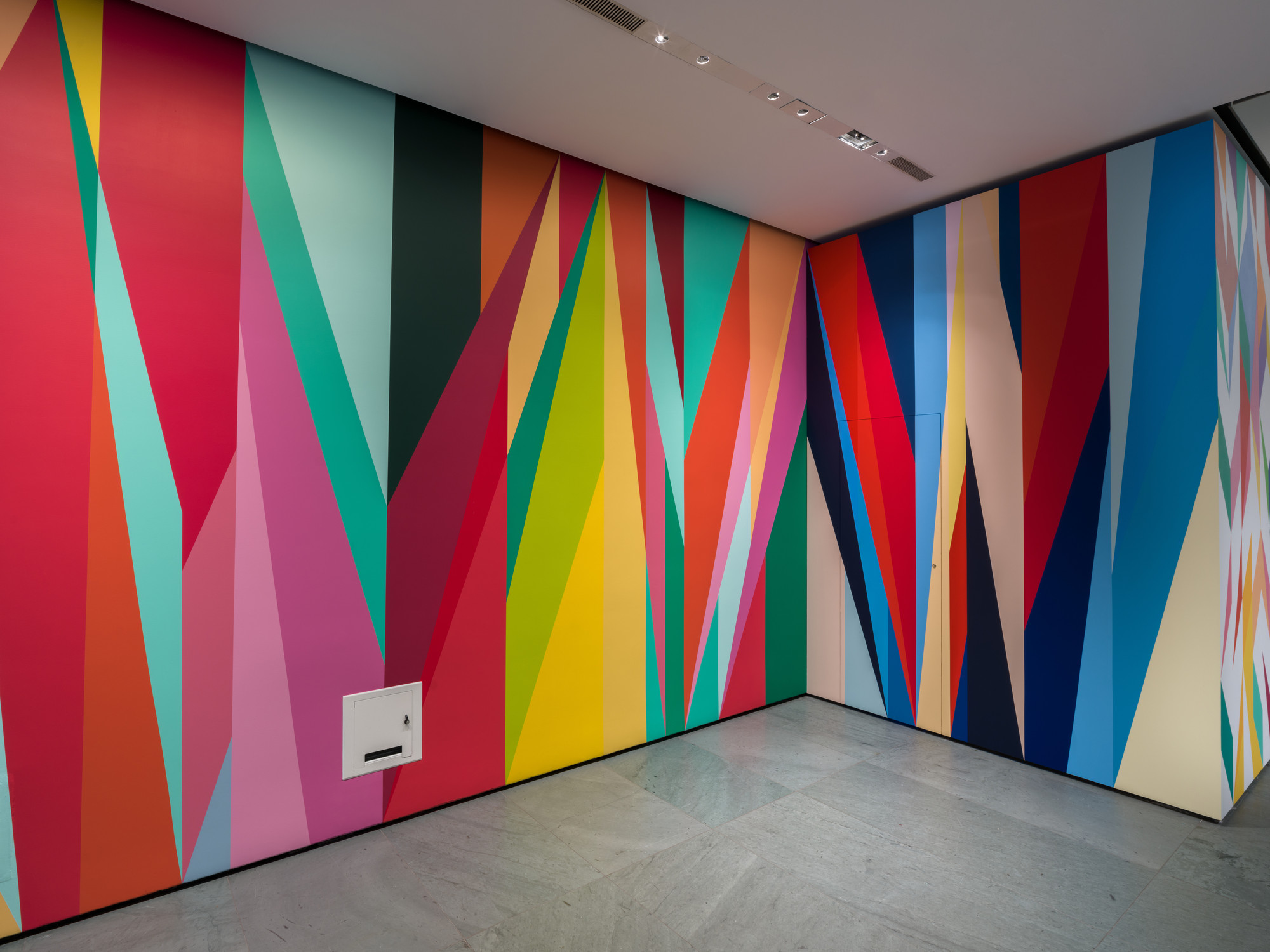 Installation view of the exhibition “Odili Donald Odita: Songs from ...