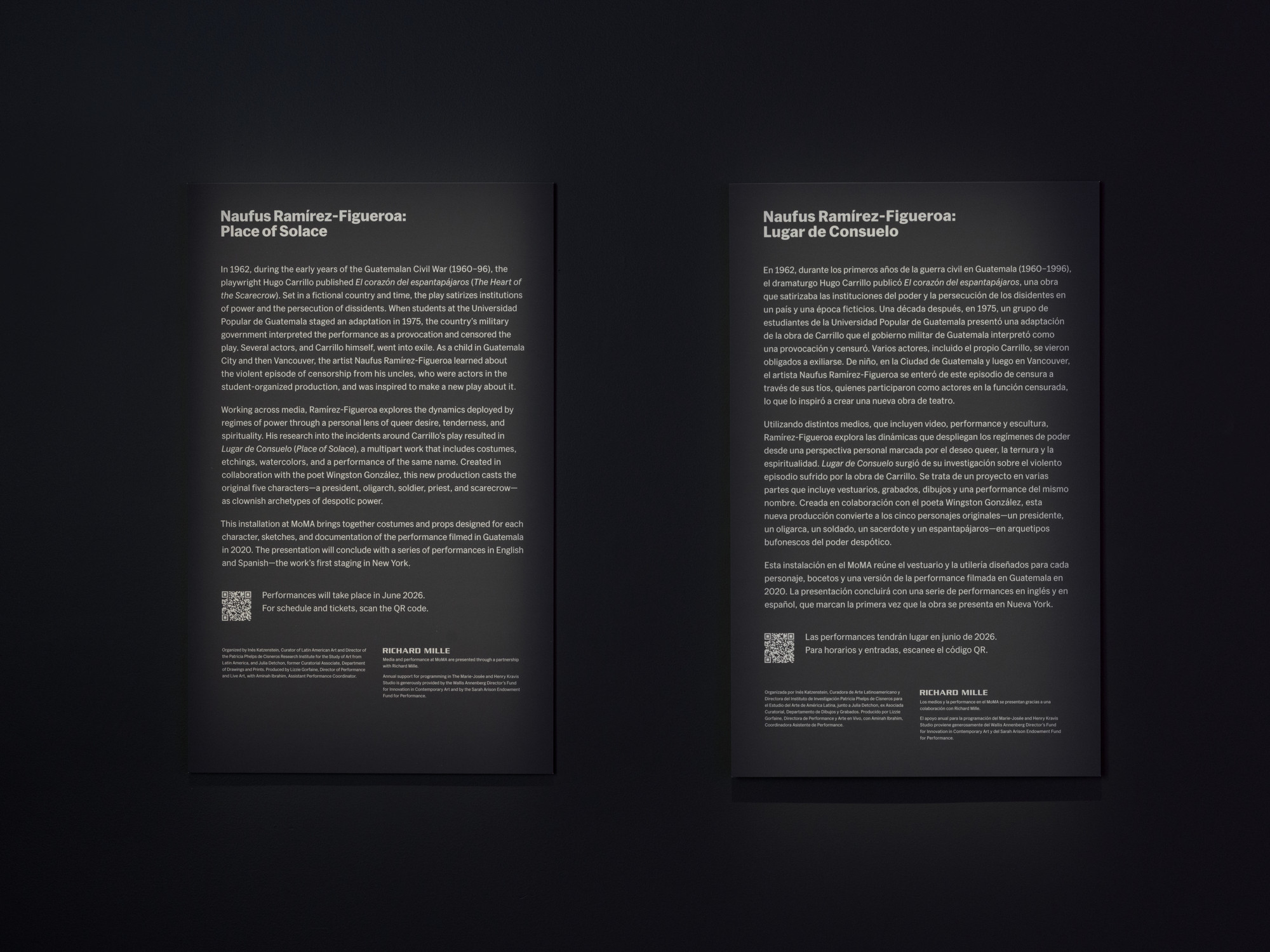 Installation view of the exhibition "Naufus Ramírez-Figueroa: Lugar de ...