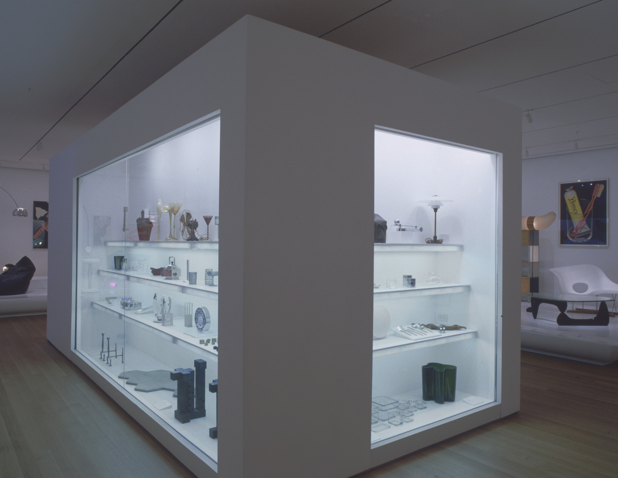 Installation view of the exhibition "Architecture and Design: Inaugural ...