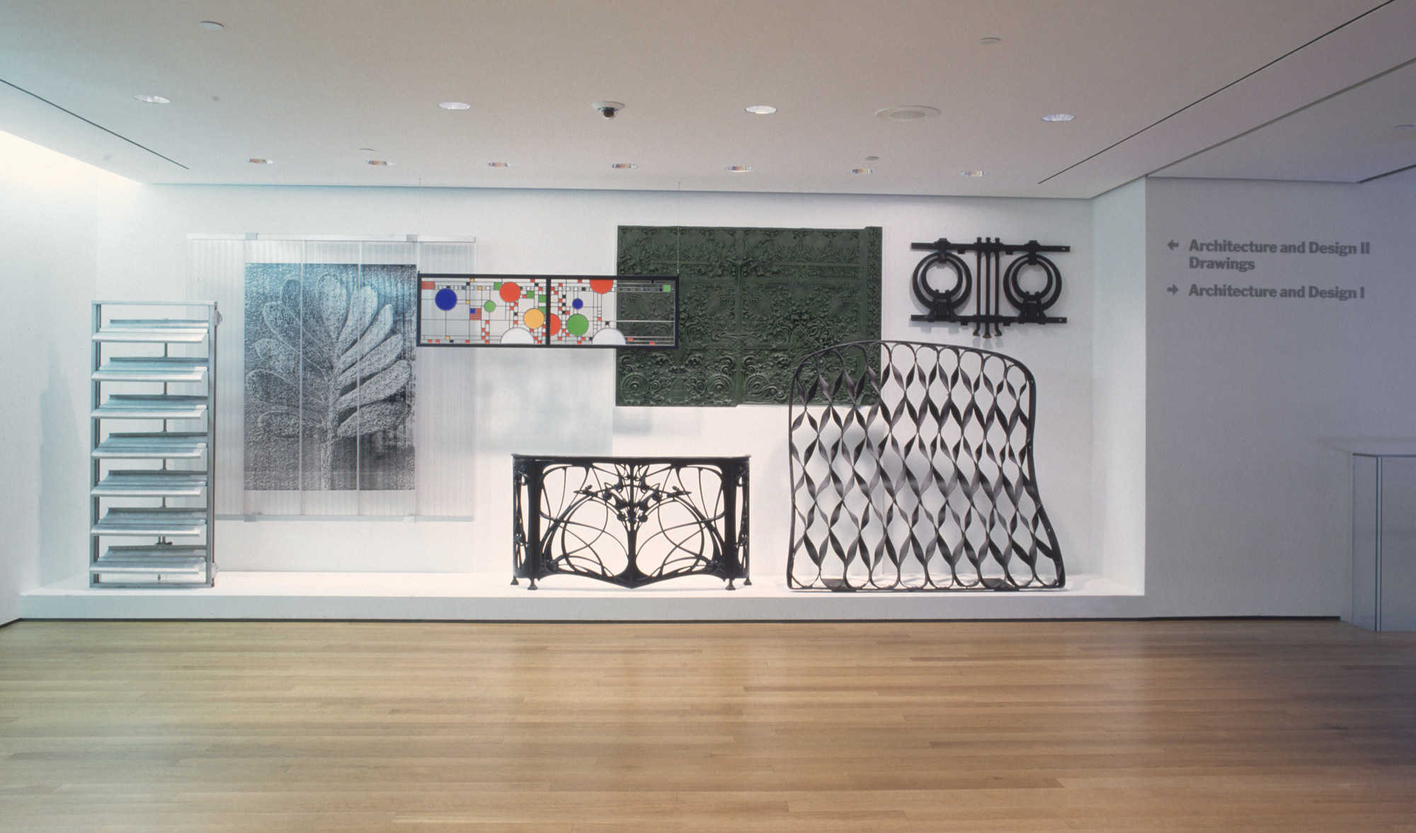 Installation view of the exhibition "Architecture and Design: Inaugural ...