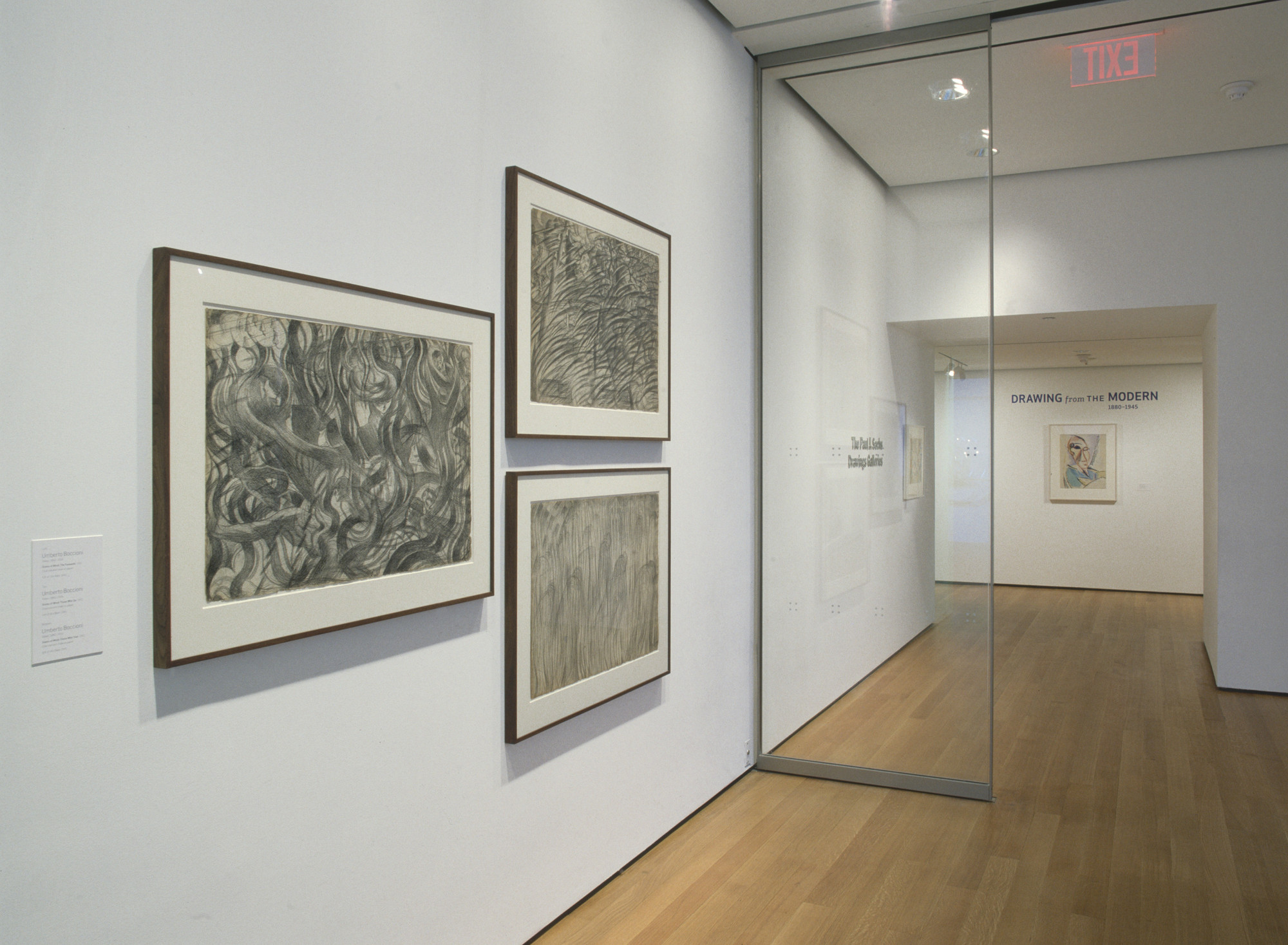Installation view of the exhibition "Drawing from the Modern, 1880-1945 ...