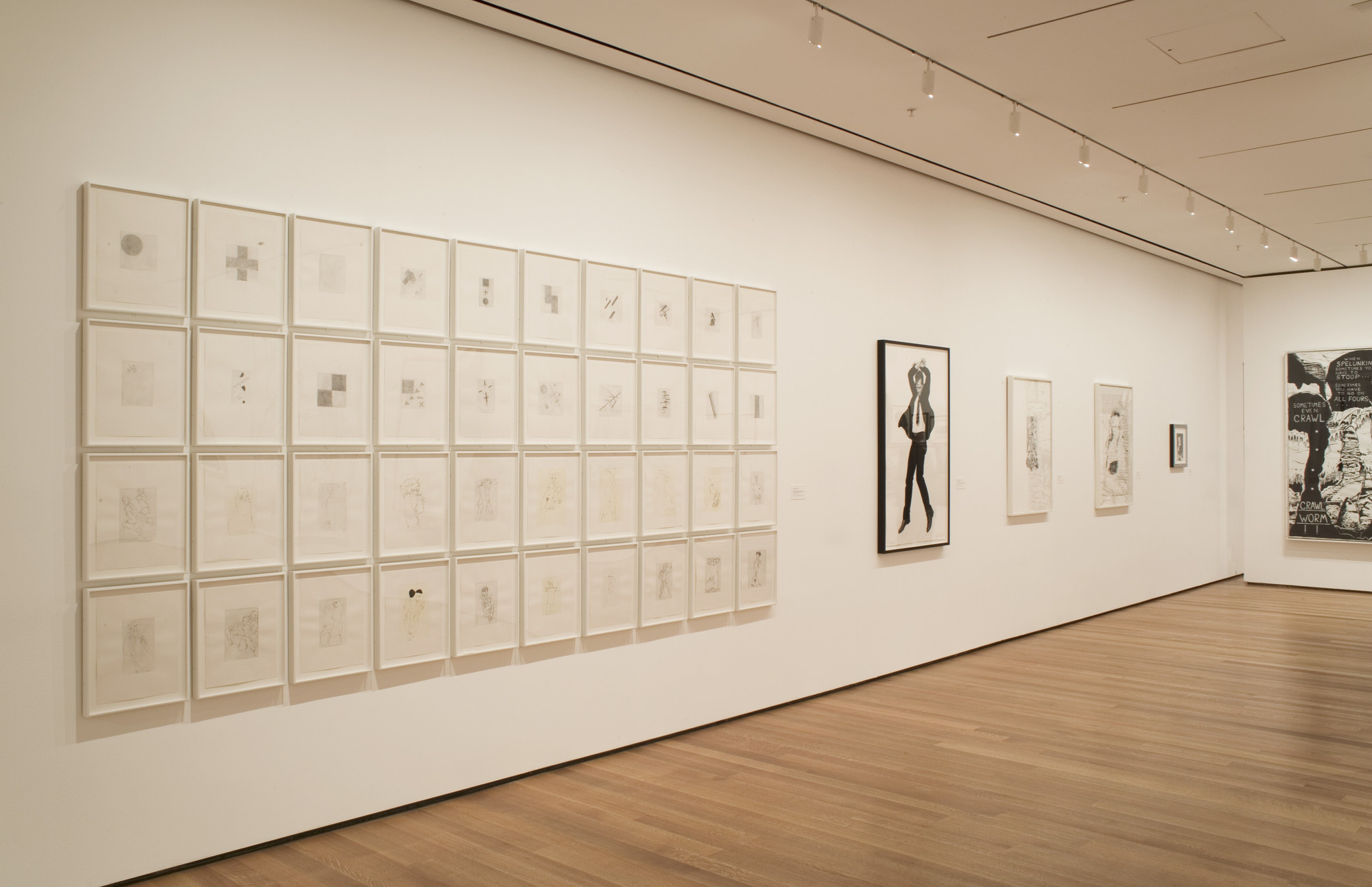 Installation view of the exhibition "Drawing from the Modern, 1975-2005 ...