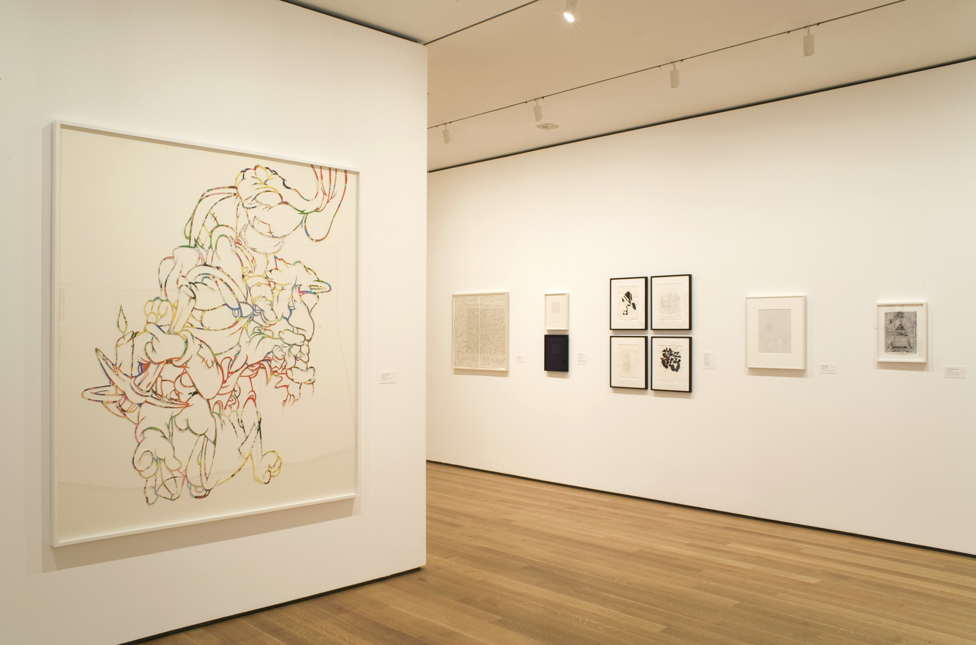 Installation view of the exhibition "Drawing from the Modern, 1975-2005 ...