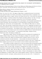 Maya Deren’s Legacy | MoMA