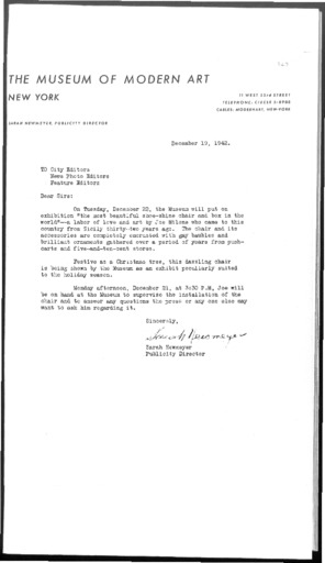 Joe Milone's Shoe Shine Stand | MoMA