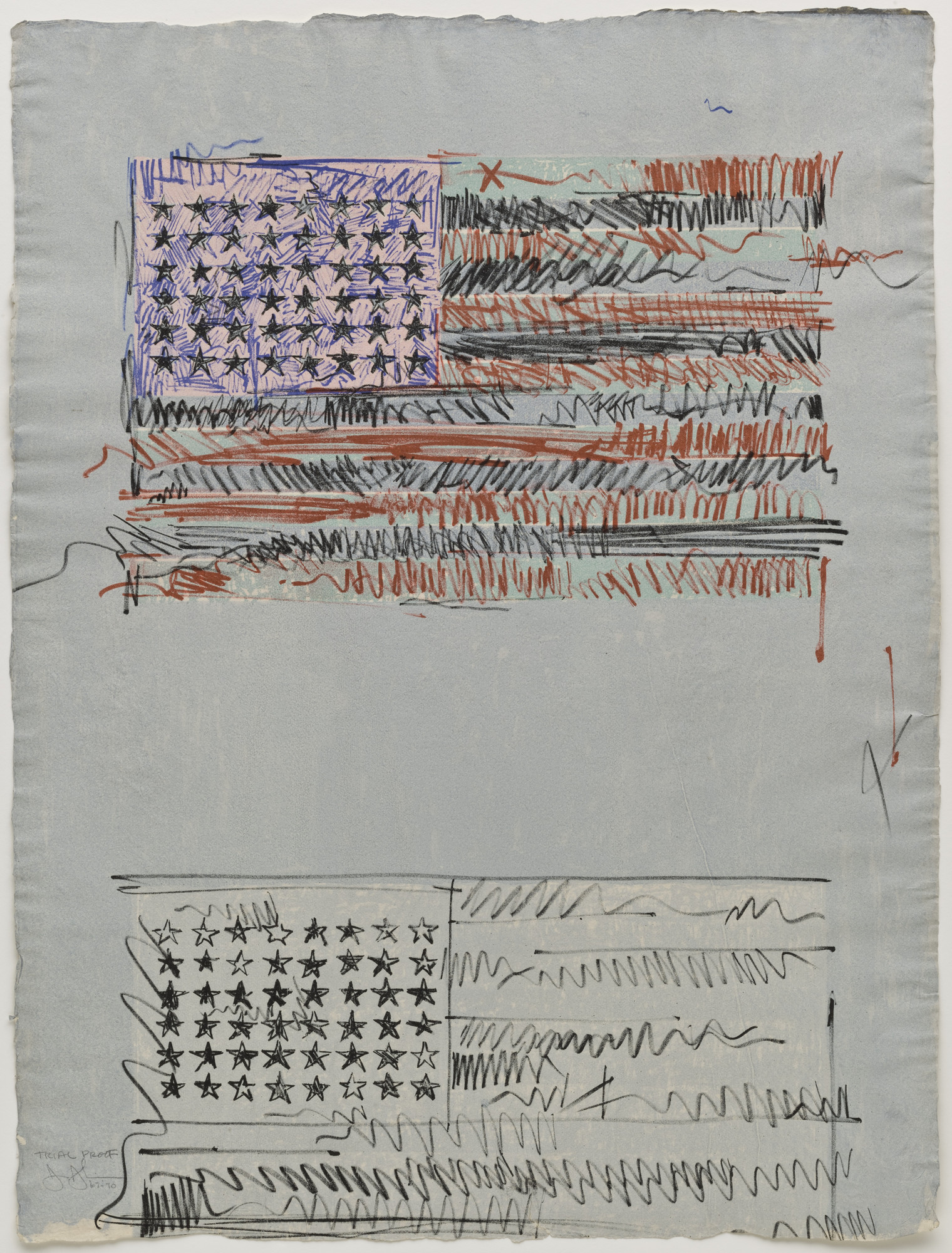 Jasper Johns. Flags II. 1967–70 | MoMA