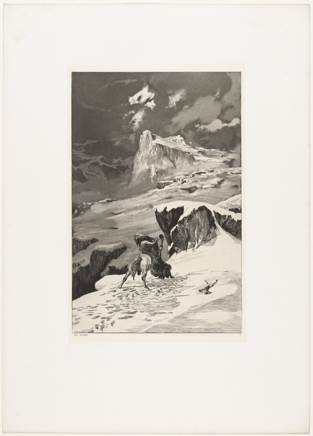 Max Klinger. Battling Centaurs (Kämpfende Centauren) from Intermezzi ...