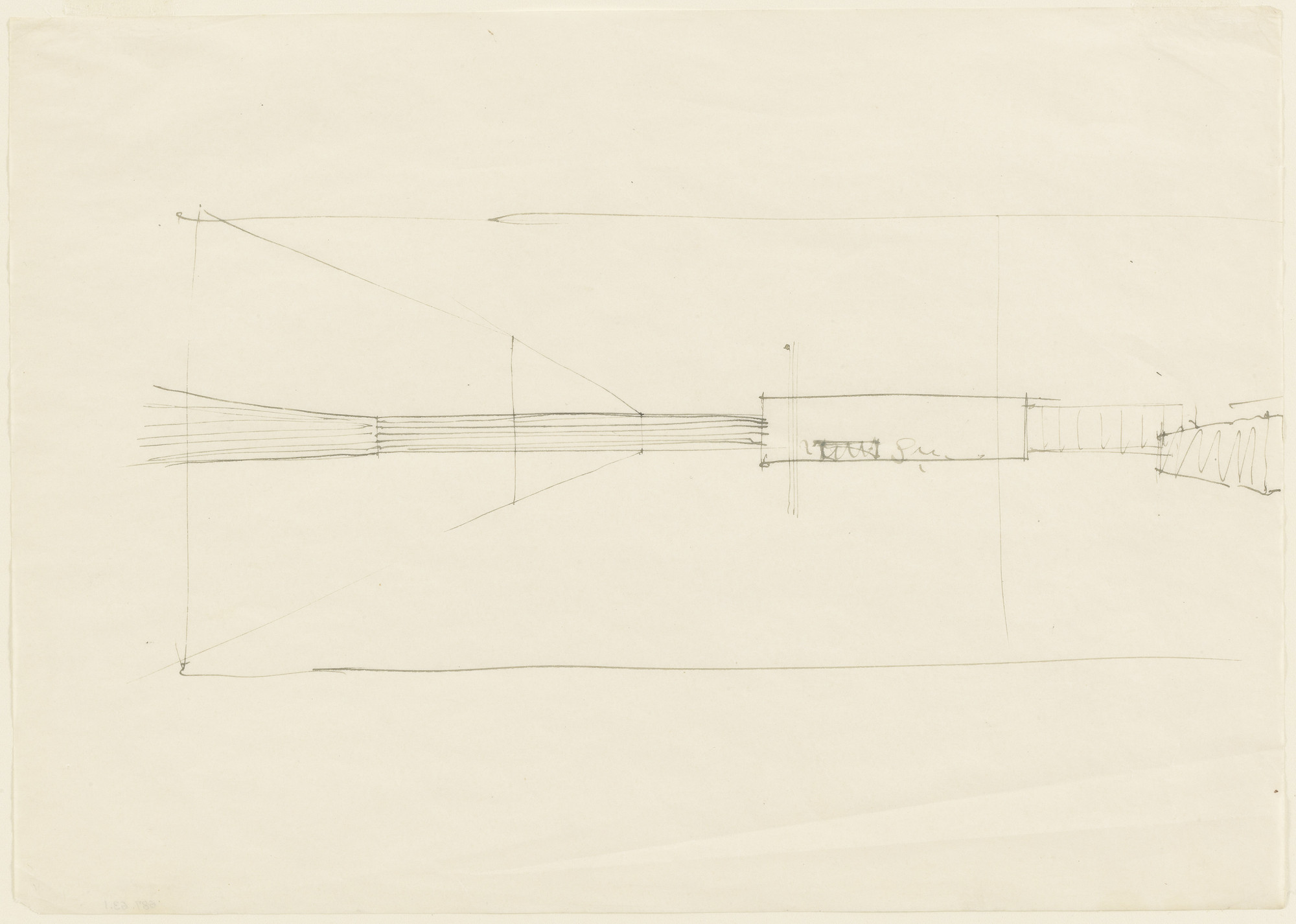 Ludwig Mies van der Rohe. Courthouse Interior: Perspective Sketch. 1926 ...