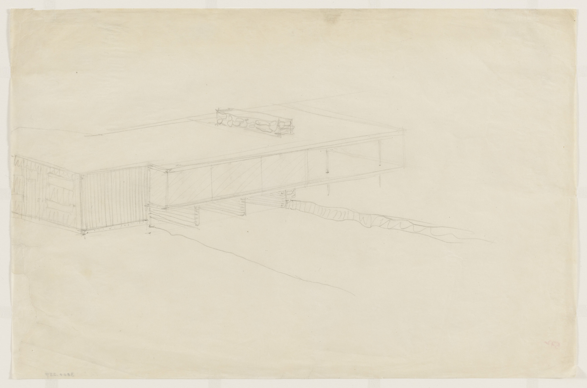 Ludwig Mies van der Rohe. Resor House Project, Jackson Hole, Wyoming ...