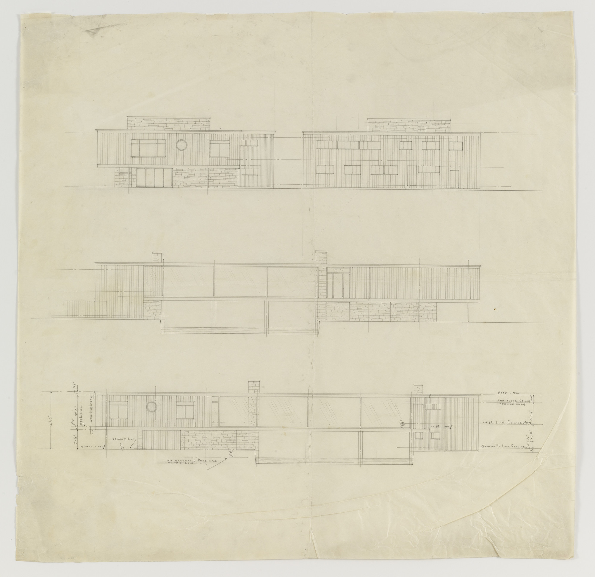 Ludwig Mies van der Rohe. Resor House Project, Jackson Hole, Wyoming ...