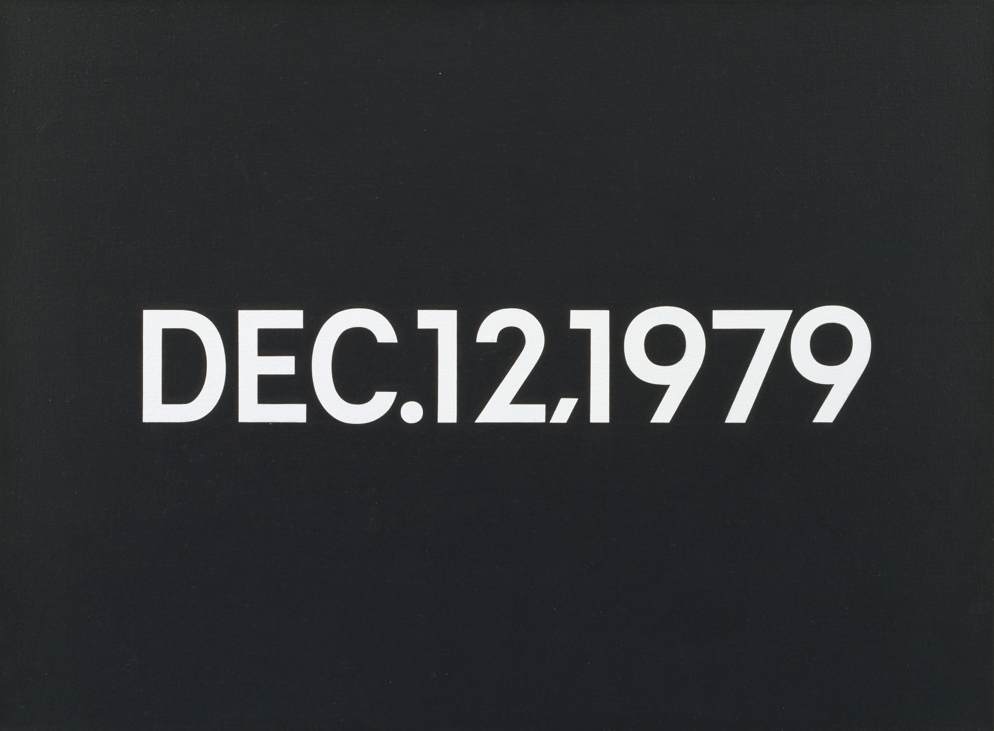 On Kawara. DEC. 12, 1979. 1979 | MoMA