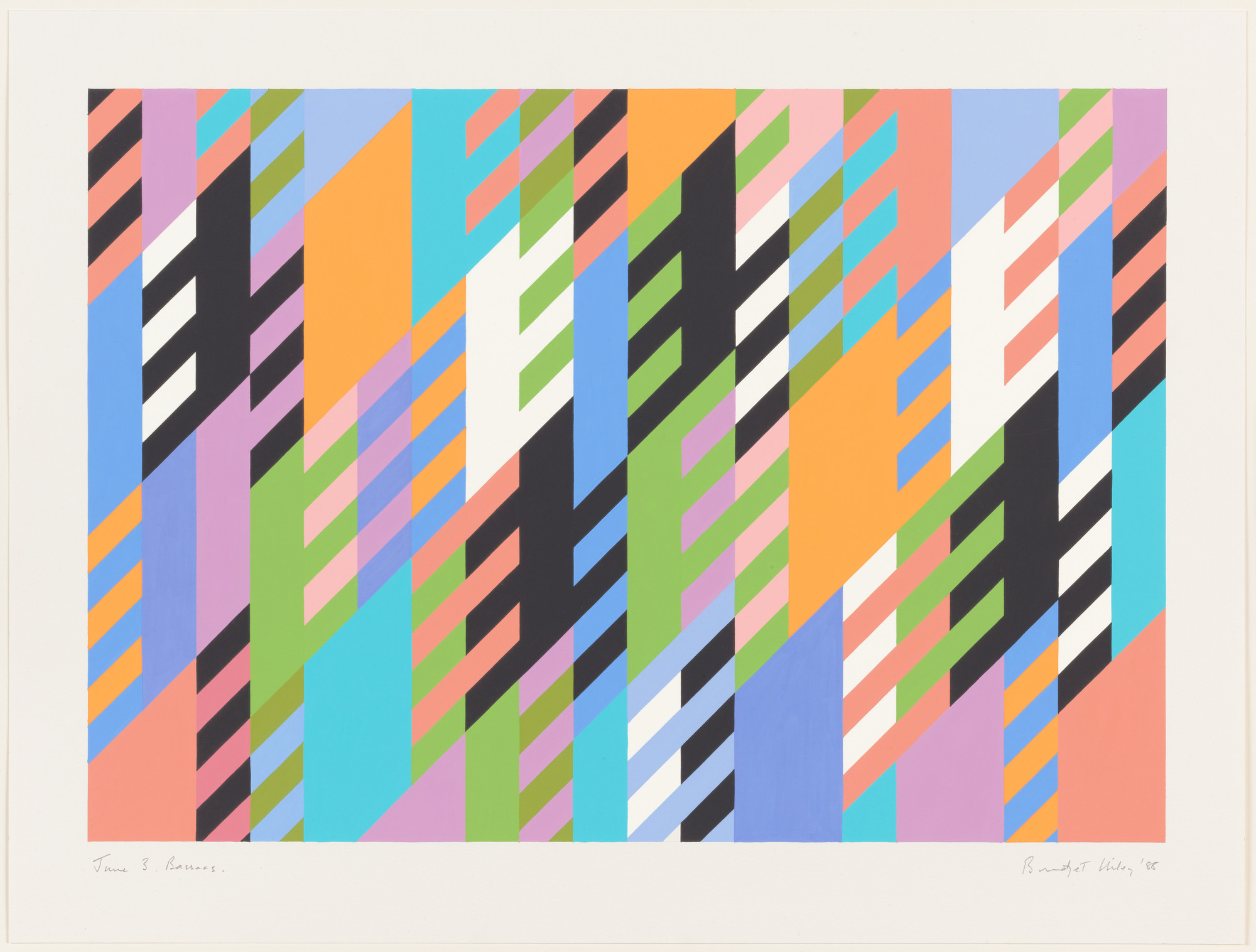 Bridget Riley. June 3 Bassacs. 1988 | MoMA
