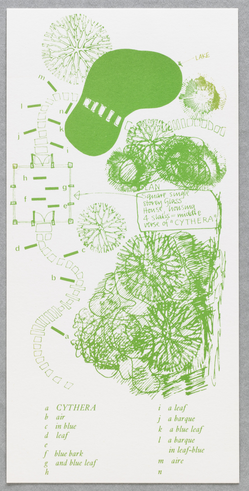Ian Hamilton Finlay, Peter Lyle. 'Cythera'. 1979 | MoMA