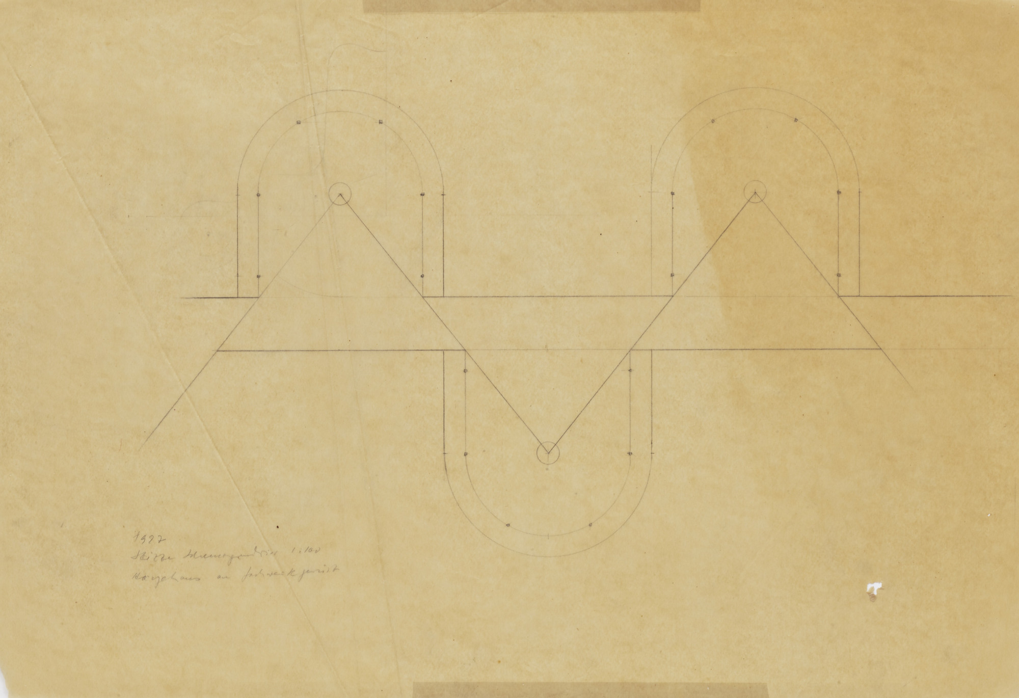Bodo Rasch, Heinz Rasch. Suspension Houses Project (Plan). 1927 | MoMA