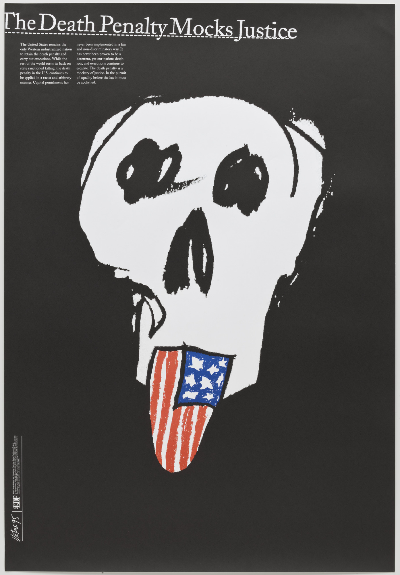 James Victore. The Death Penalty Mocks Justice. 1995 | MoMA