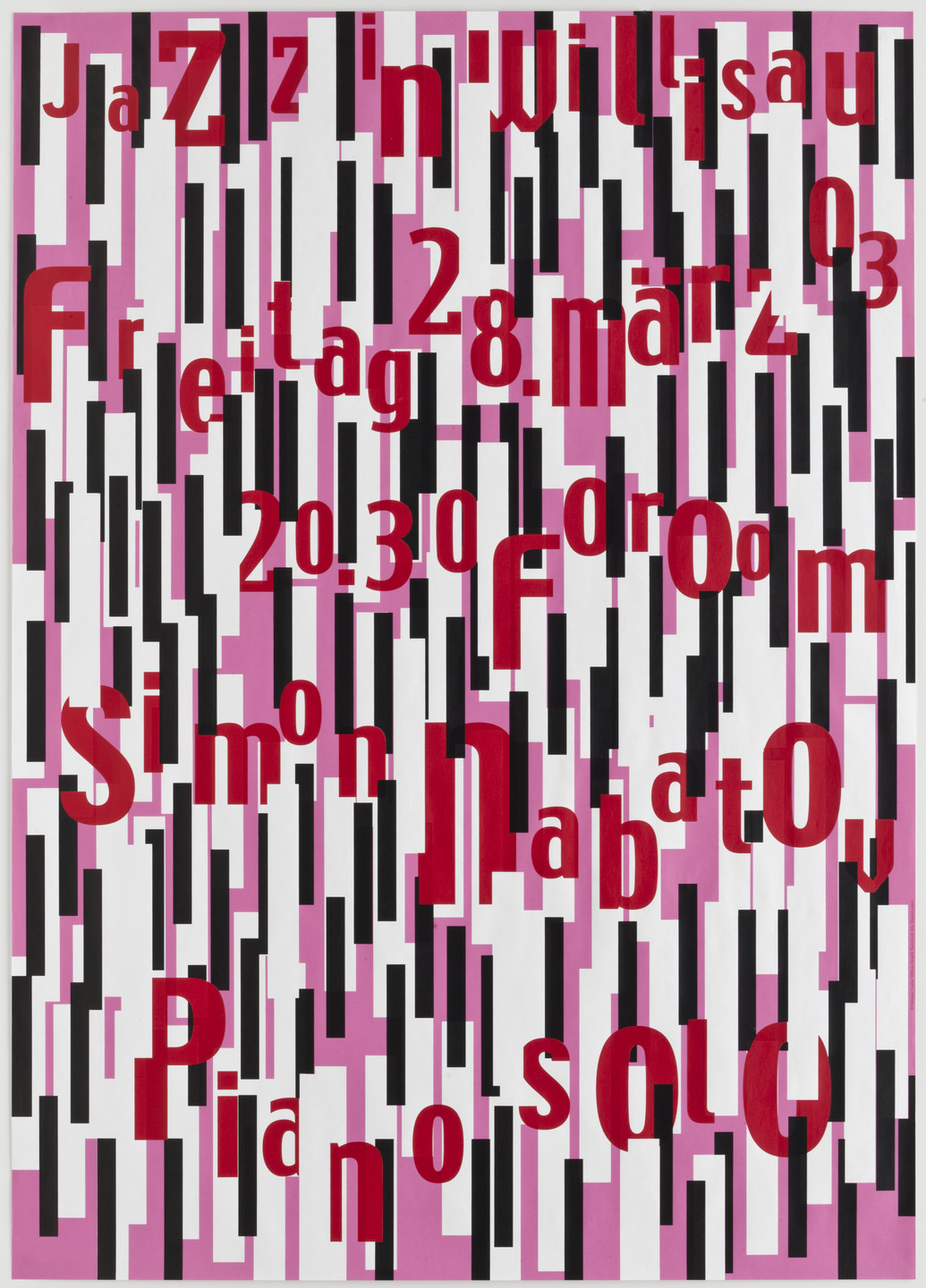 Niklaus Troxler. Jazz in Willisau:, Simon Nabatov Piano Solo. 2003 | MoMA