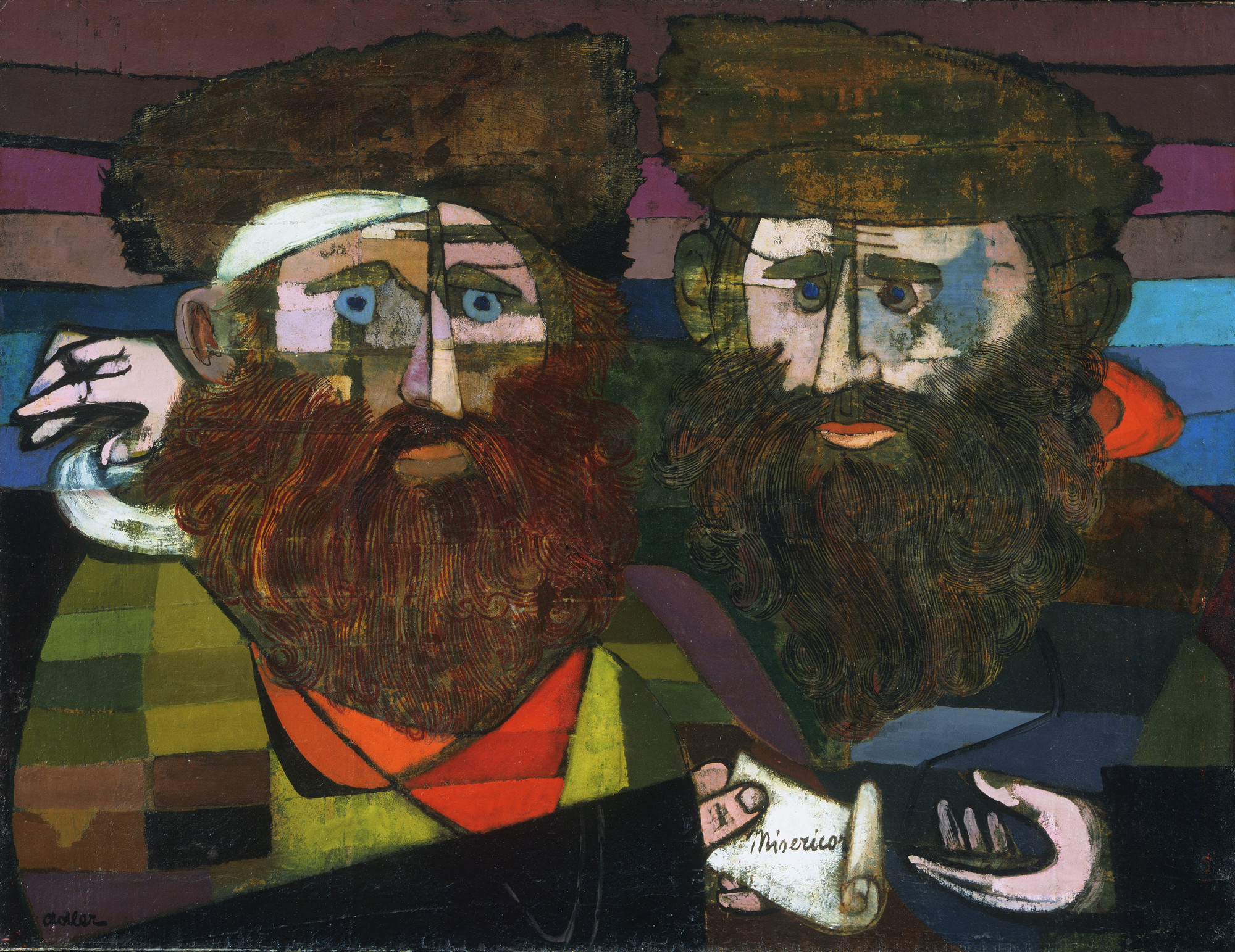 Jankel Adler. Two Rabbis. 1942 | MoMA