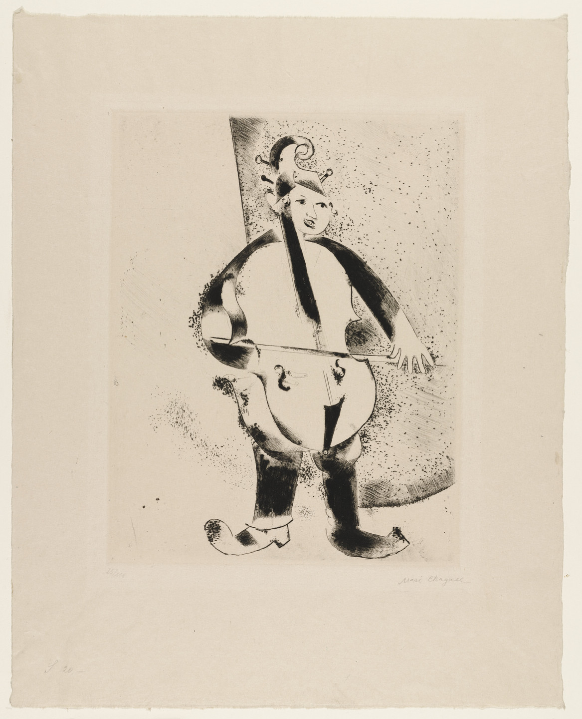 Marc Chagall. The Musician (Der Musiker), supplementary print from My ...