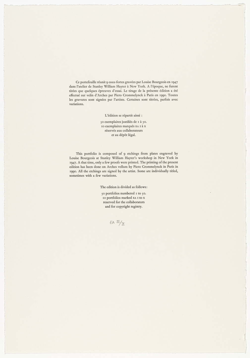 Louise Bourgeois. Quarantania. 1990 | MoMA