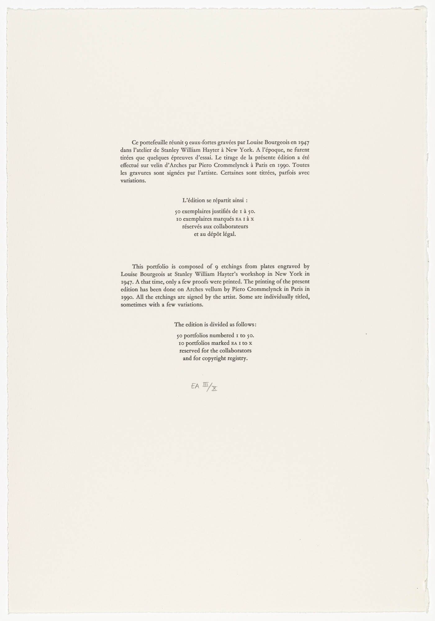 Louise Bourgeois. Quarantania. 1990 | MoMA