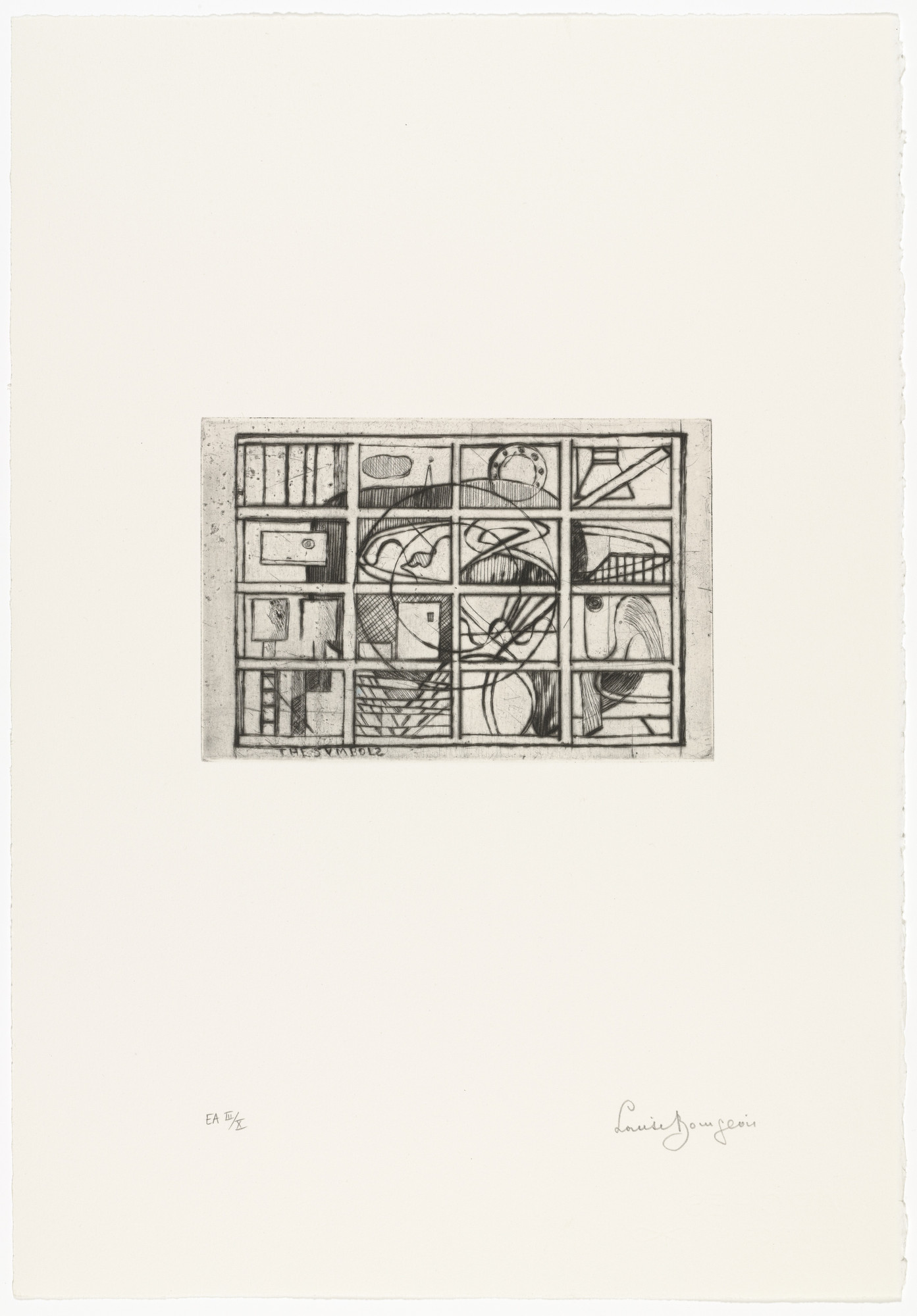 Louise Bourgeois. The Symbols, plate 3 of 9, from the portfolio ...