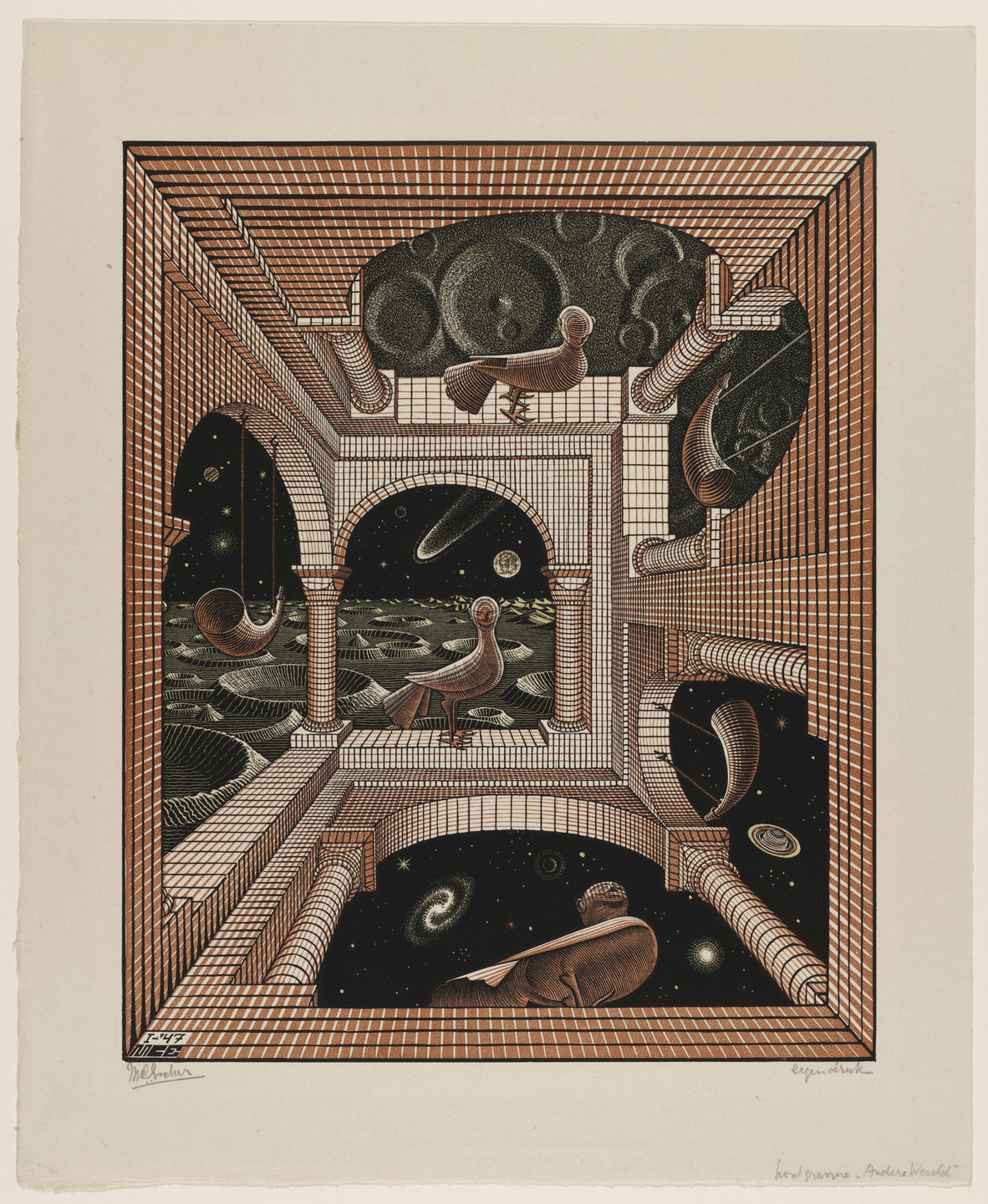 M. C. Escher. Other World. 1947 | MoMA