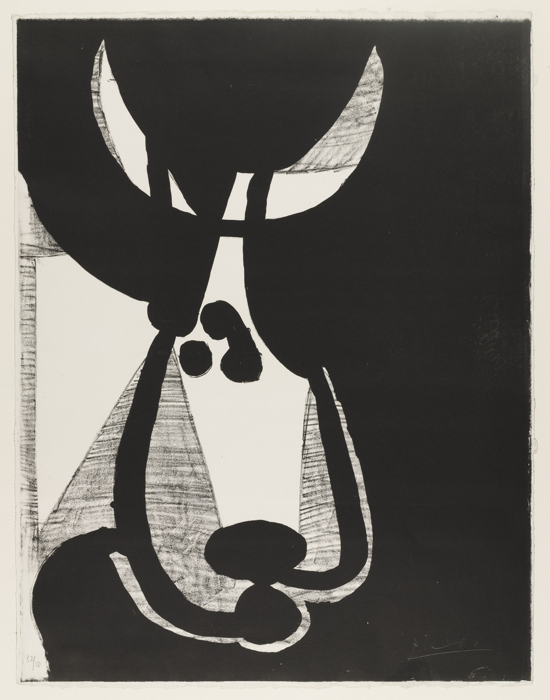 Pablo Picasso. Bull's Head, Turned to the Left (Tête de taureau ...