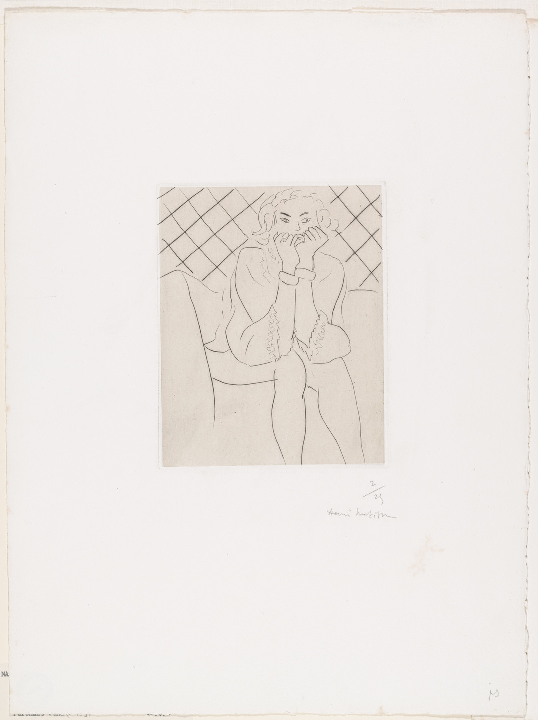 Henri Matisse. Seated Figure, Hands on Chin (Figure assise mains au ...