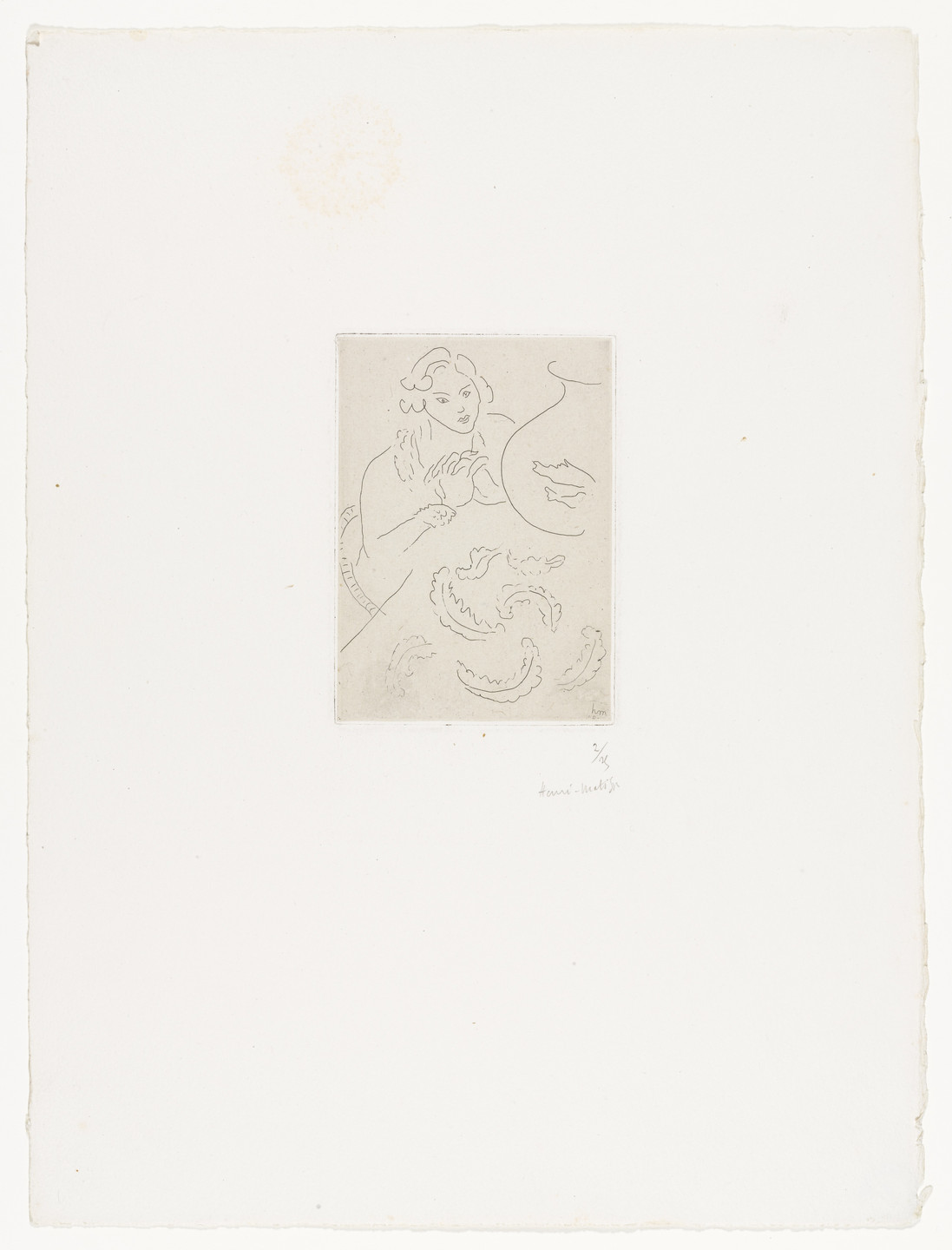 Henri Matisse. Figure with Joined Hands and Persian Cloth (Figure mains ...