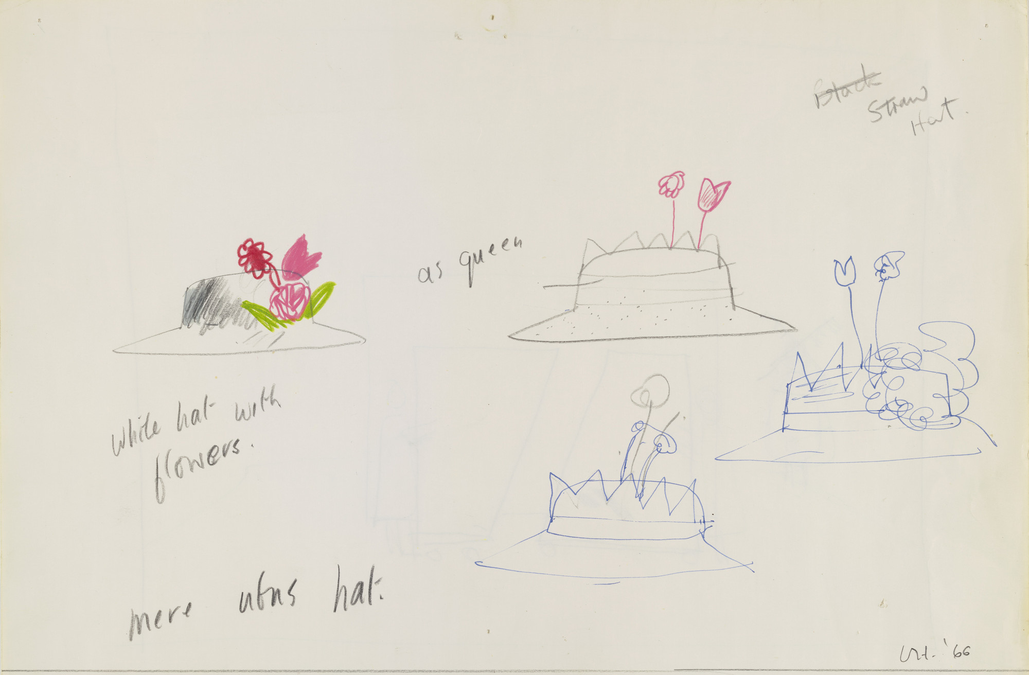 David Hockney. Mere Ubu's Hat. Costume design for the play Ubu Roi ...