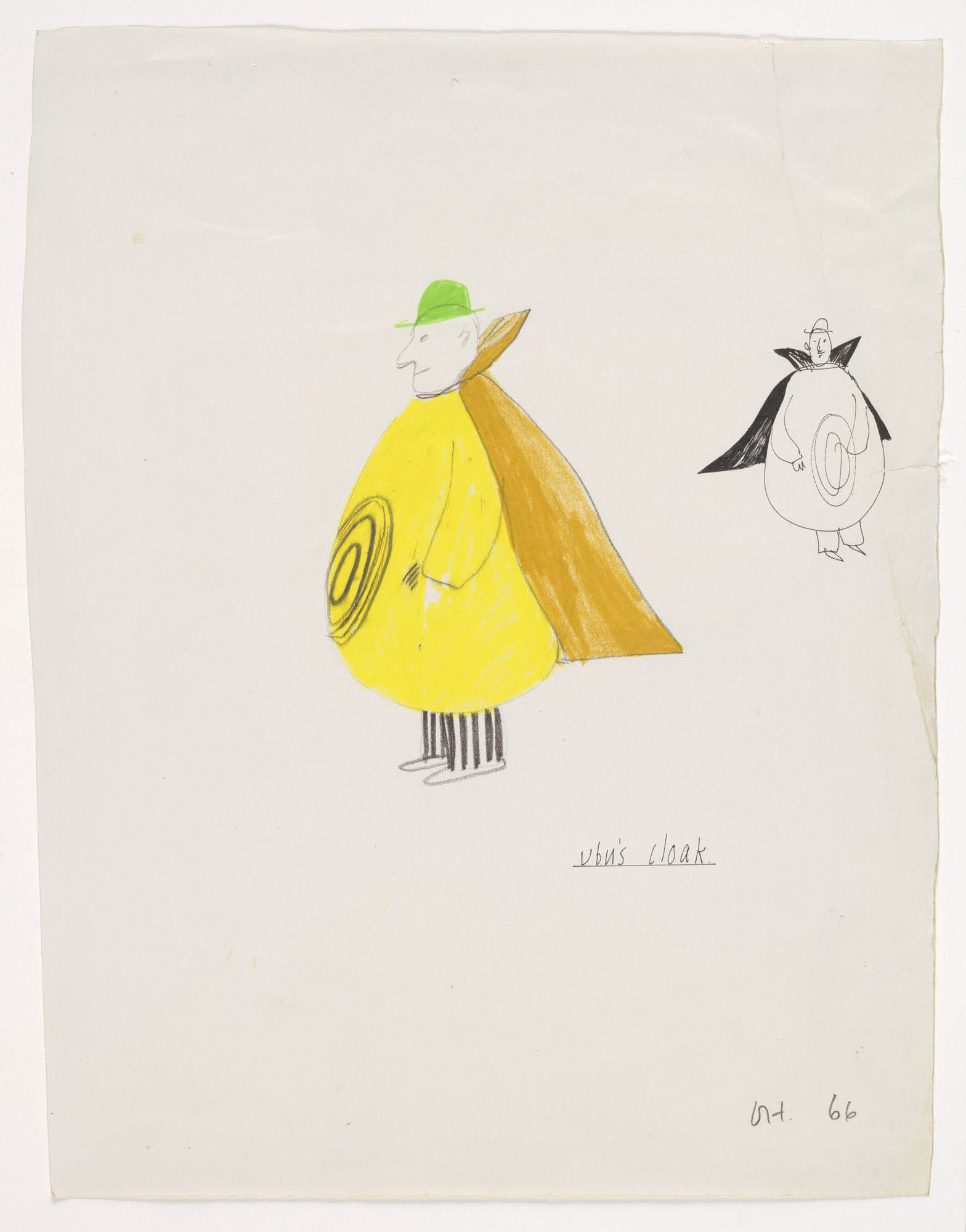 David Hockney. Ubu's Cloak. Costume design for the play Ubu Roi. 1966 | MoMA