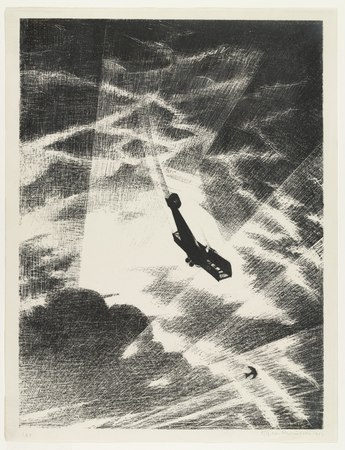 Christopher Richard Wynne Nevinson. Swooping Down on a Taube, plate 6 ...