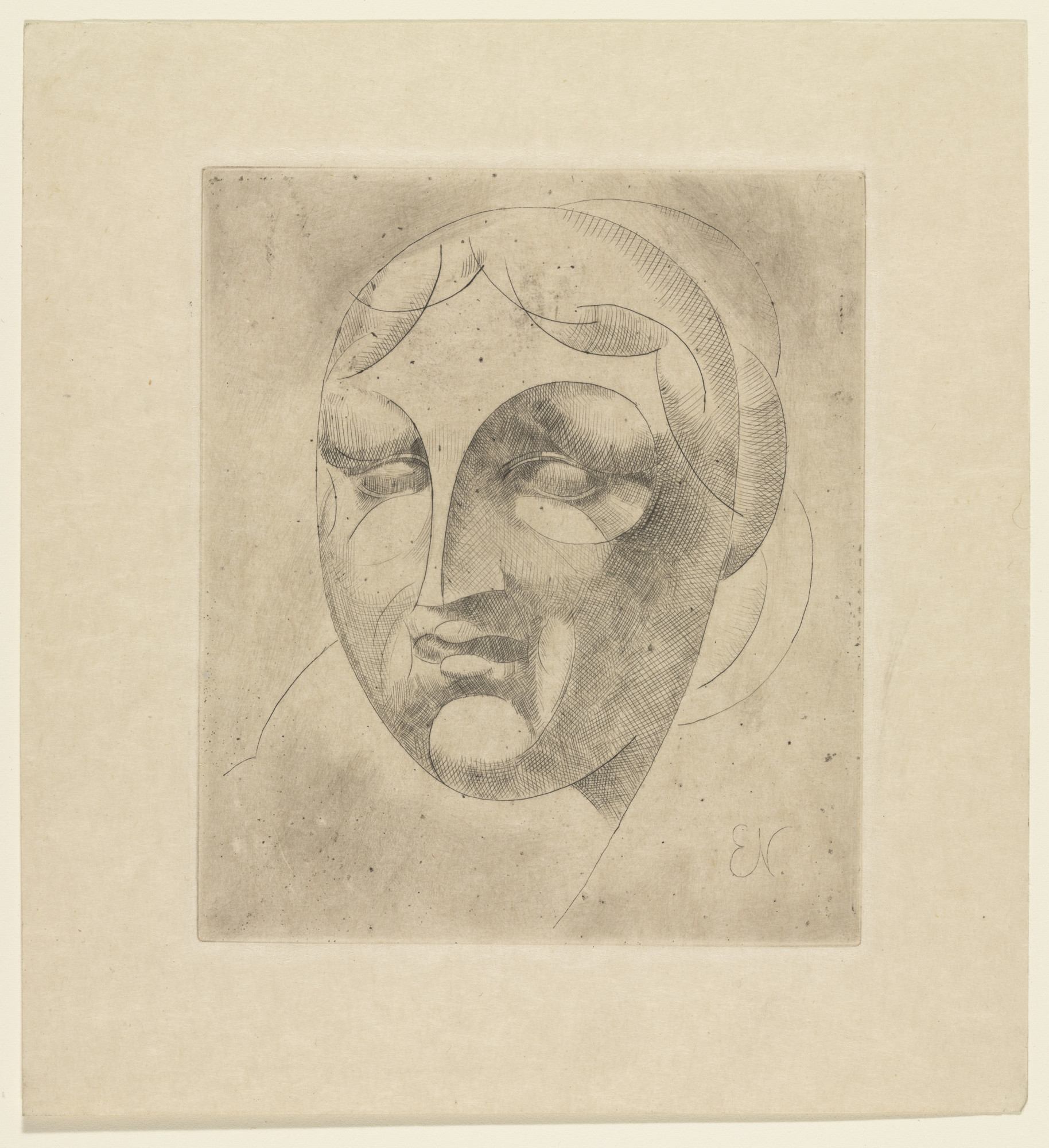 Elie Nadelman. Female Head from The Drypoints of Elie Nadelman. 1951 ...