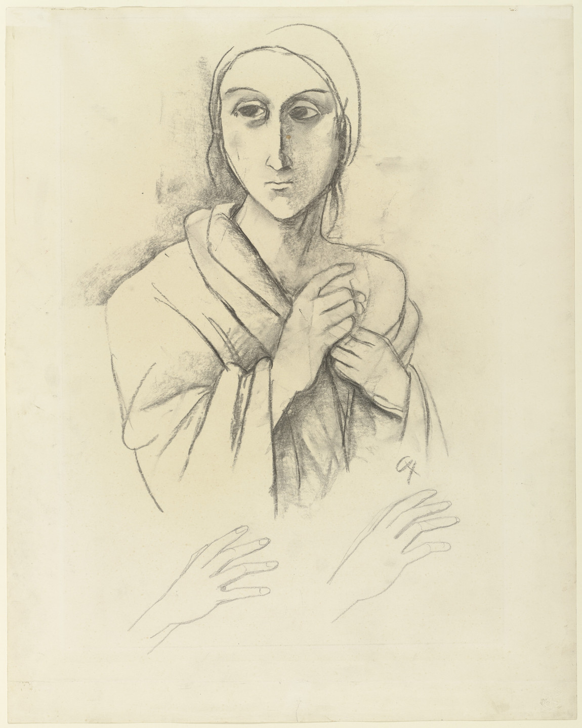 Karl Hofer. Woman with Draped Shoulders. (c. 1936) | MoMA