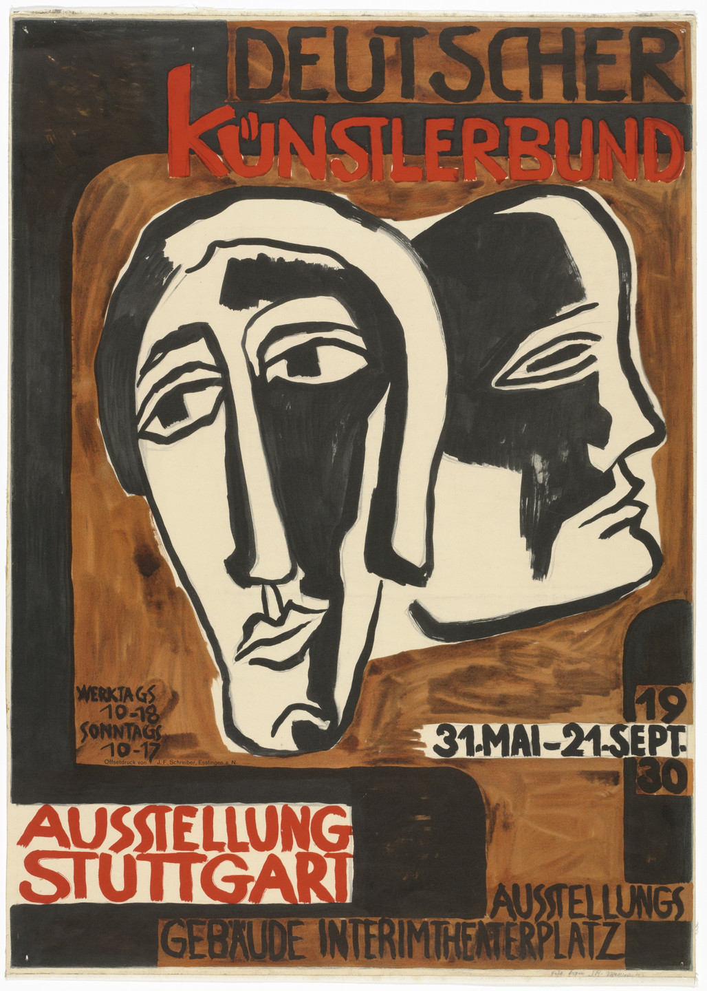 Karl Schmidt-Rottluff. Poster for the Deutscher Künstlerbund Exhibition ...