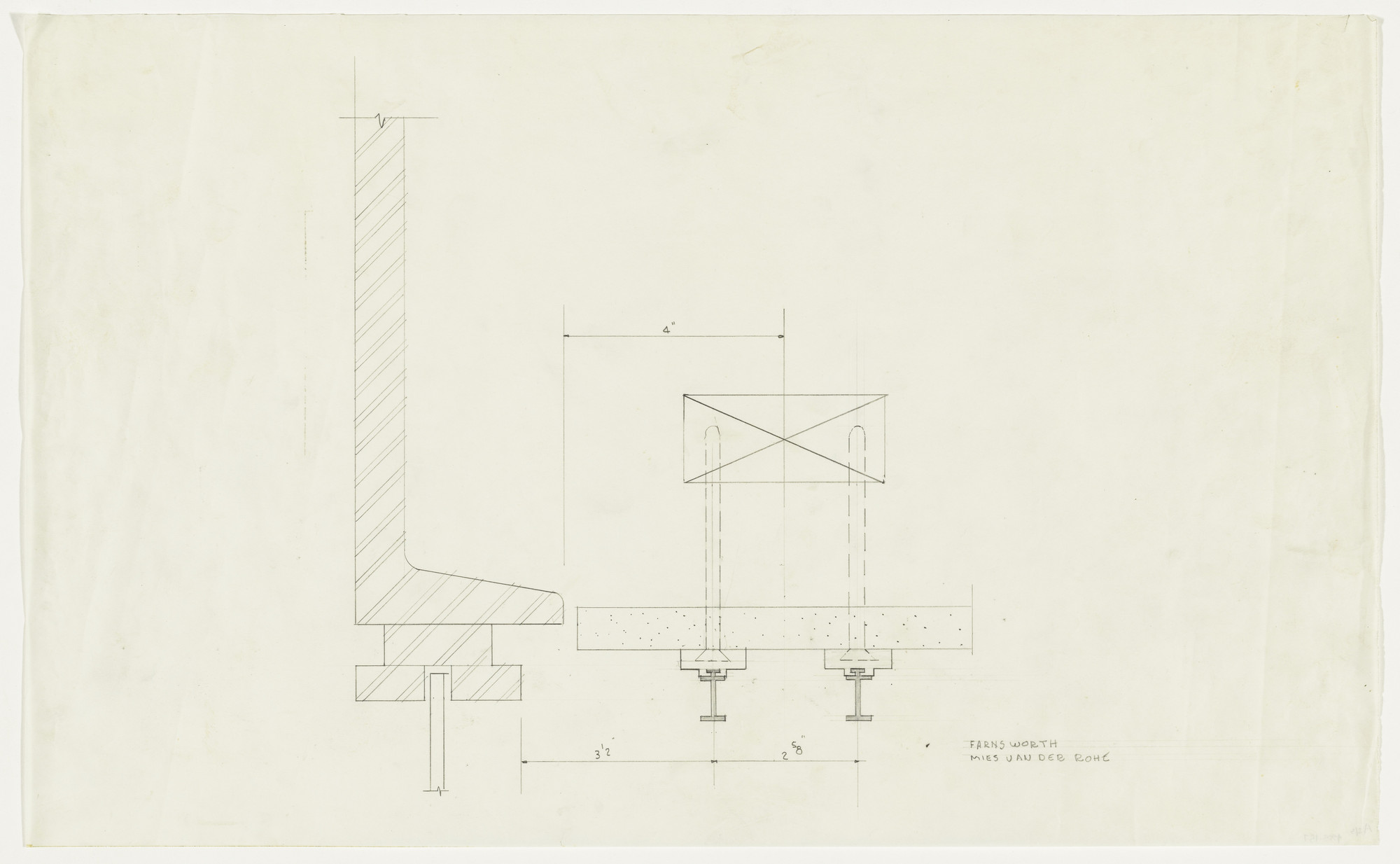 Farnsworth House Wall Section