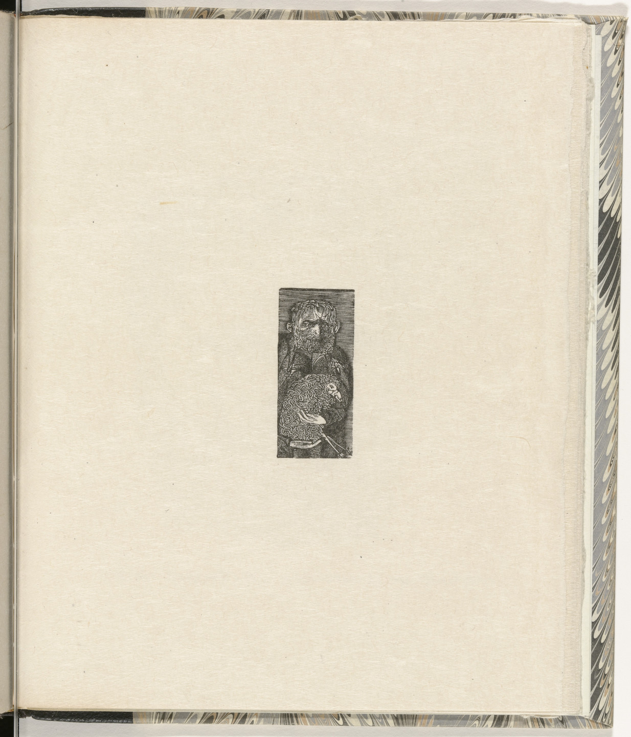 Leonard Baskin. Edward Calvert Preparing to Sacrifice a Lamb (plate ...