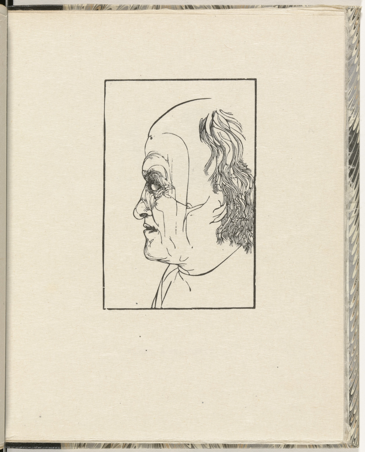 Leonard Baskin. Blake, after a Drawing by John Linnell (plate, folio 9 ...