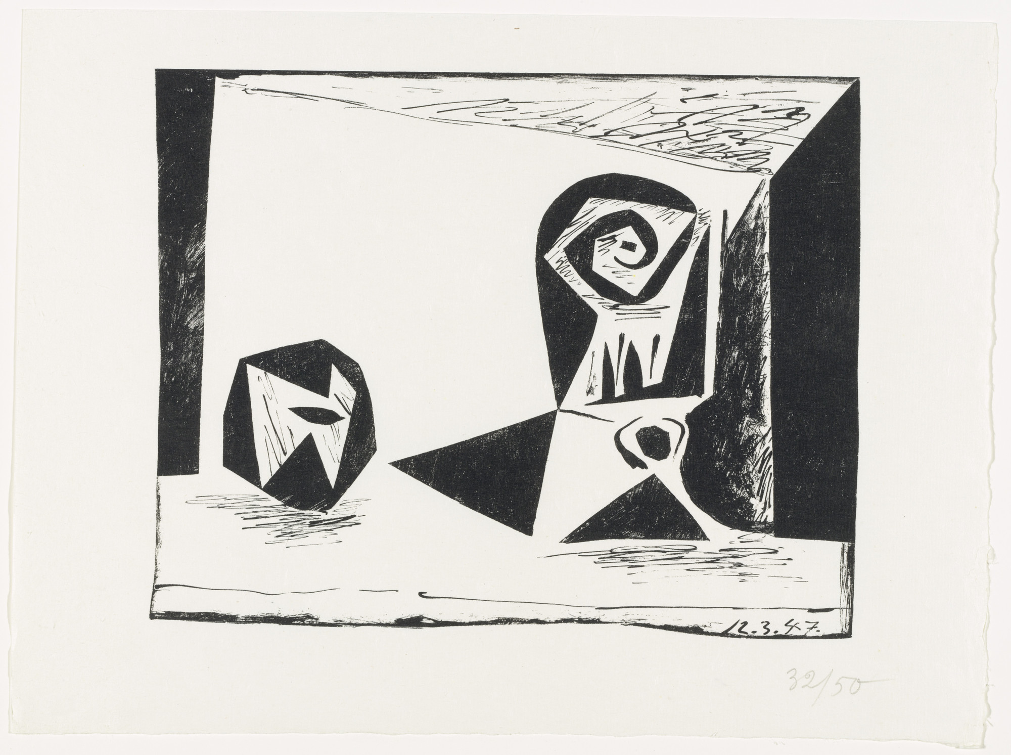Pablo Picasso. Composition with Stemmed Glass (supplementary suite ...