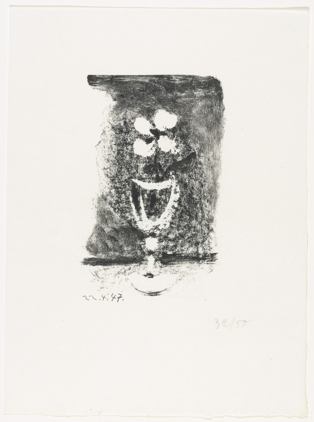 Pablo Picasso. Flowers in a Glass or Flowers in a Glass No. 5 ...