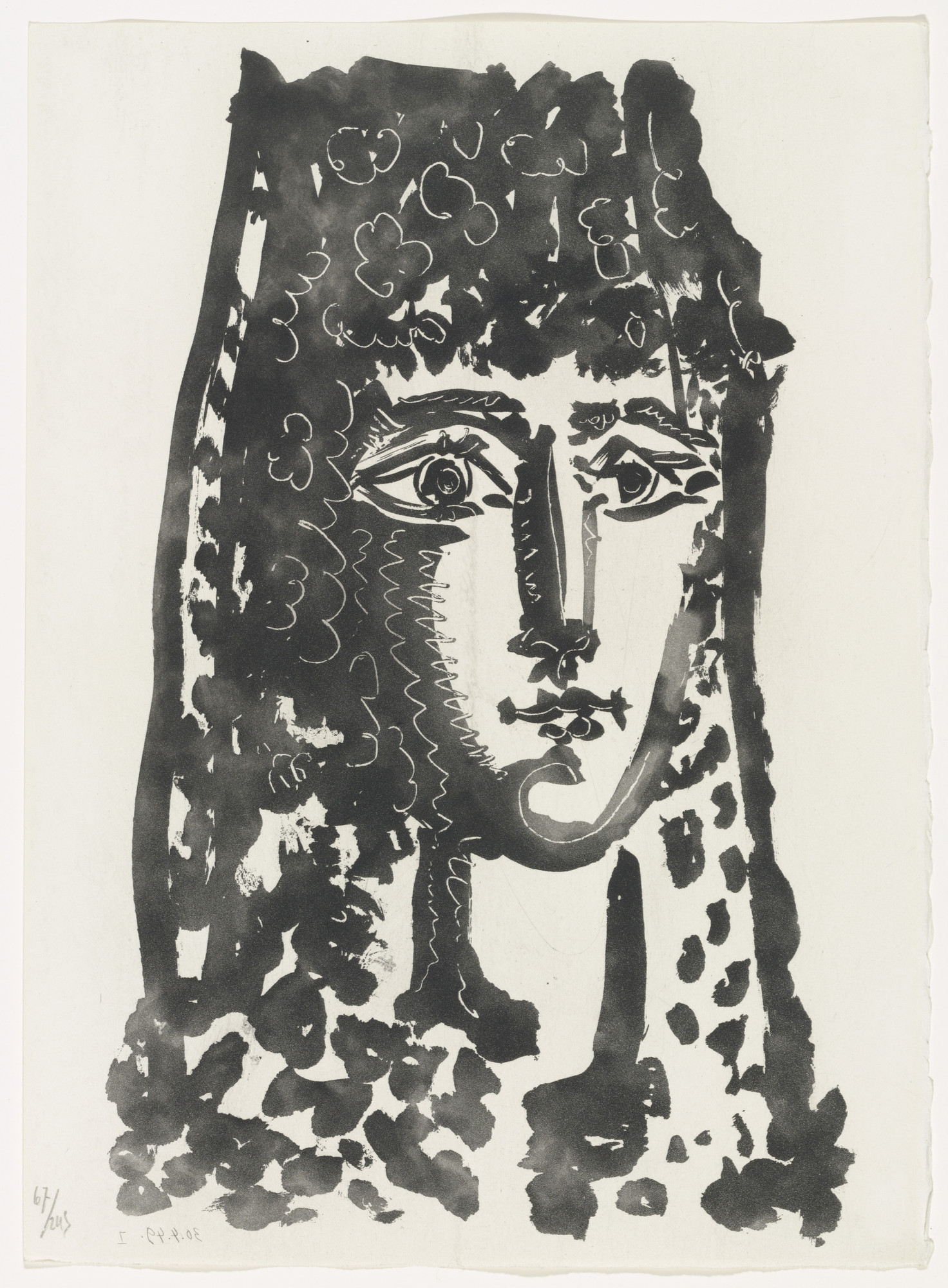 Pablo Picasso. Woman with a Mantilla: Carmen (Femme à la mantille ...