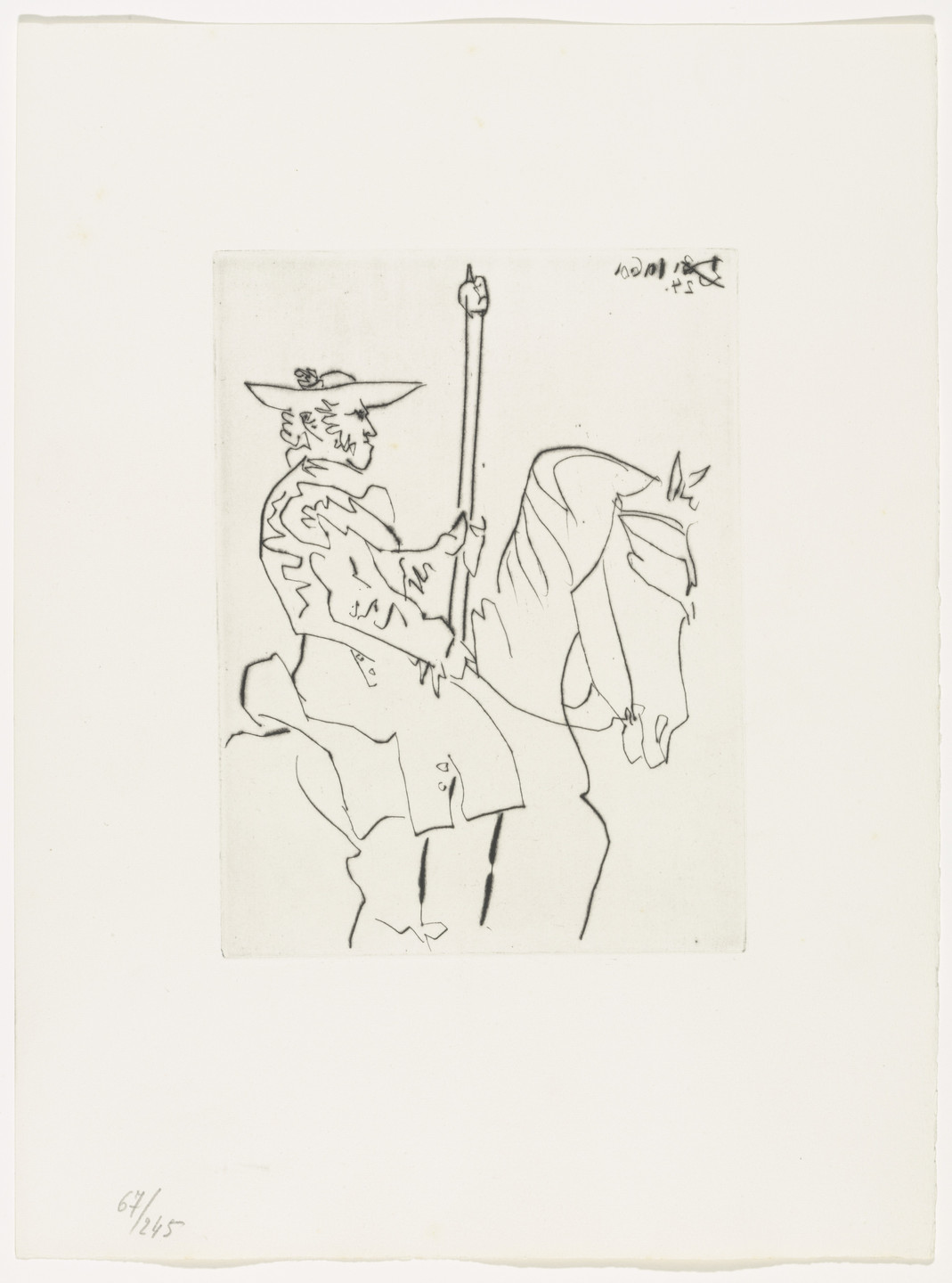 Pablo Picasso. Picador at Rest (Picador au repos) (unbound plate) from ...