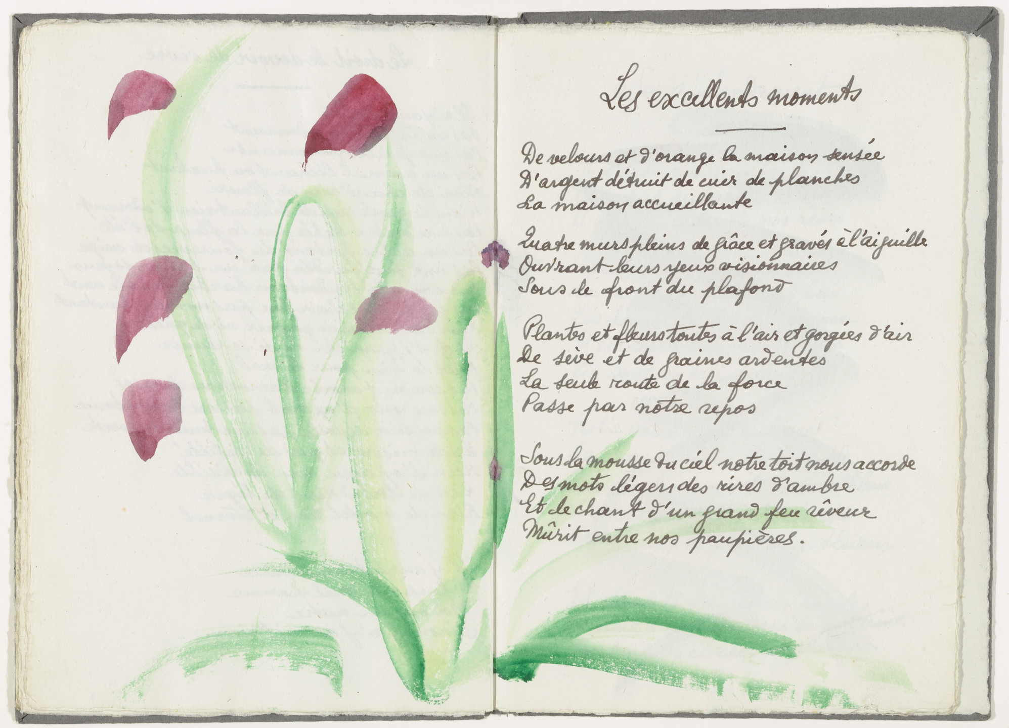 Pablo Picasso. Text with double page decoration (folios 14 verso and 15 ...