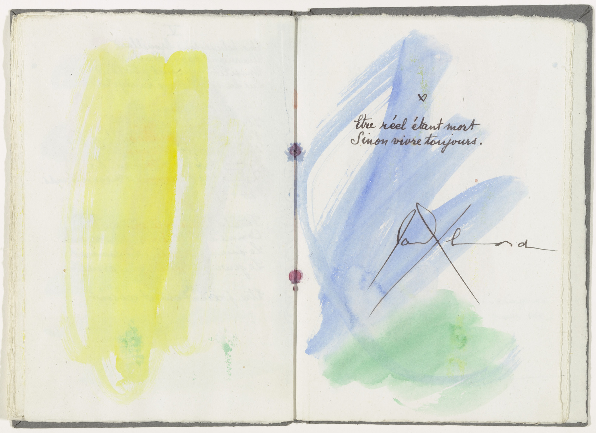 Pablo Picasso. Text with double page decoration (folios 19 verso and 20 ...