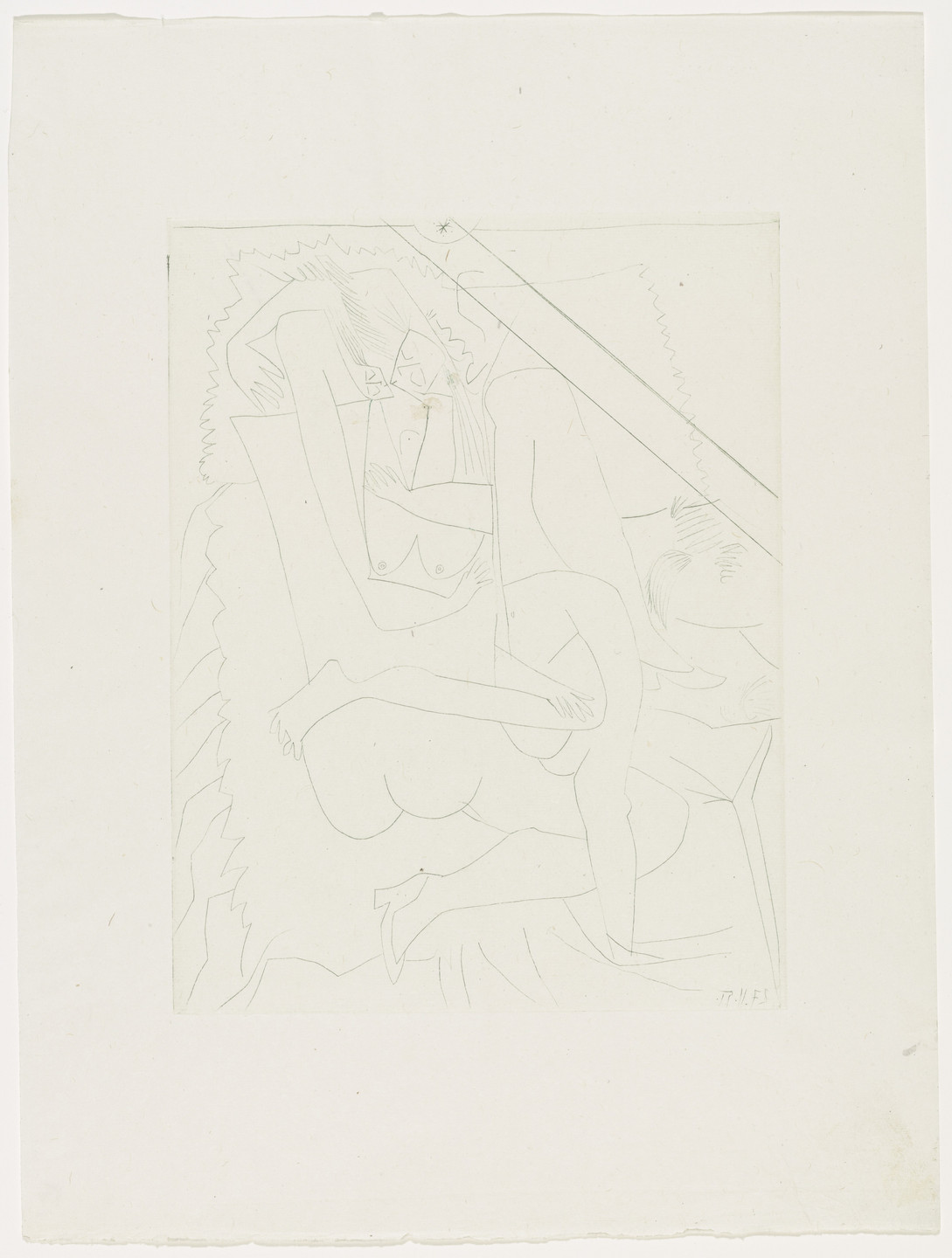 Pablo Picasso. Female Love (The Couple) (unbound variant frontispiece ...