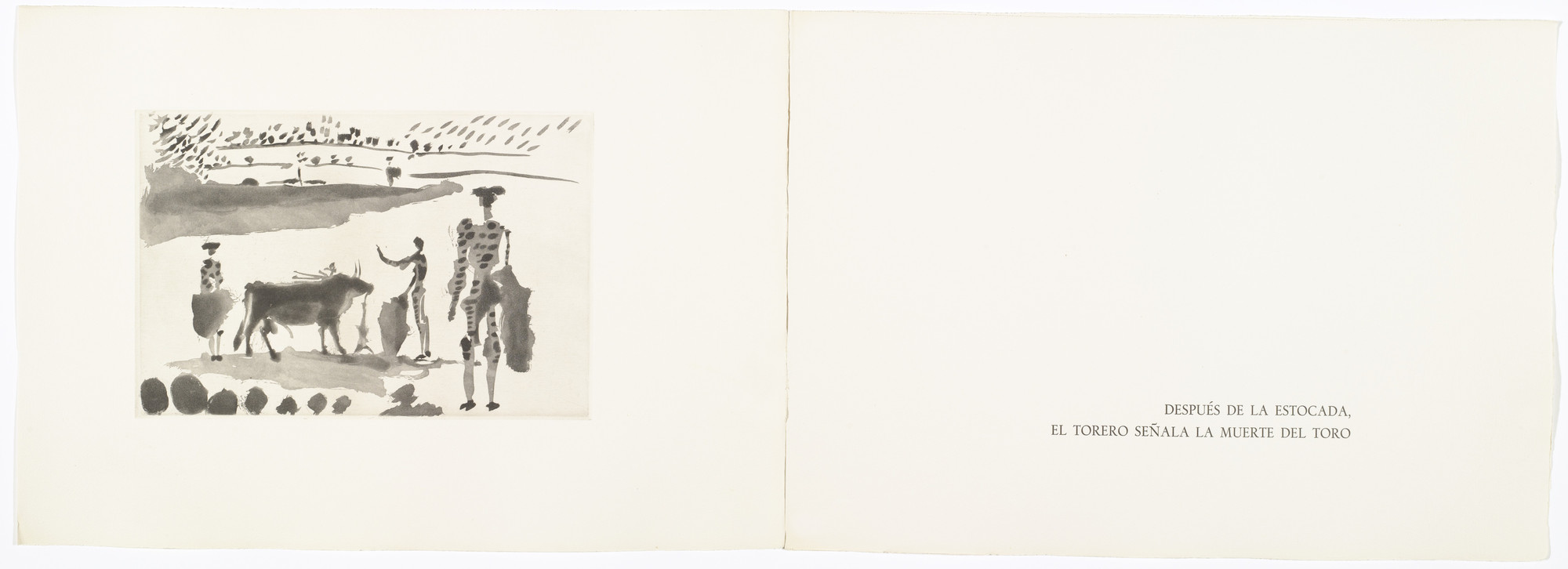 Pablo Picasso. Bullfighter Signaling the Death of the Bull After the ...