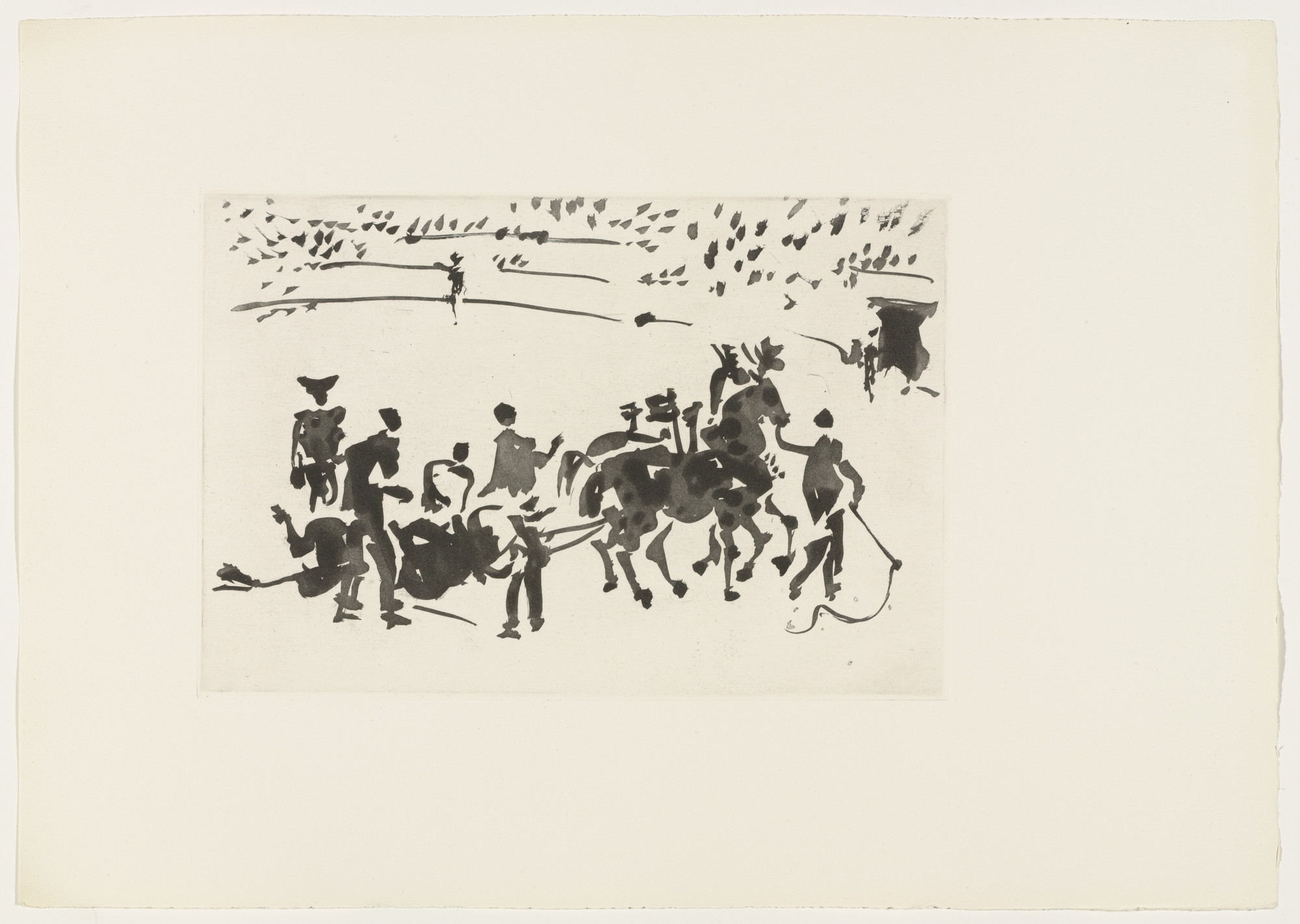 Pablo Picasso. Dragging the Bull from La tauromaquia. May 1957 ...