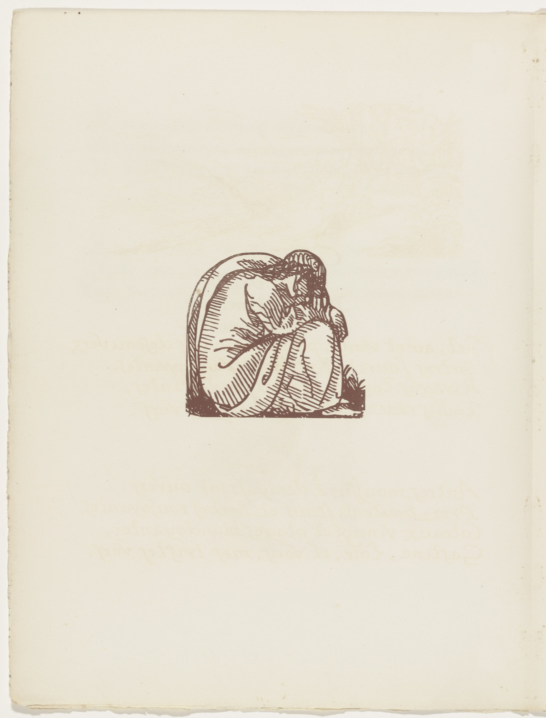 Émile Bernard. Vignette (folio 50 verso) from Les Amours (The Loves ...